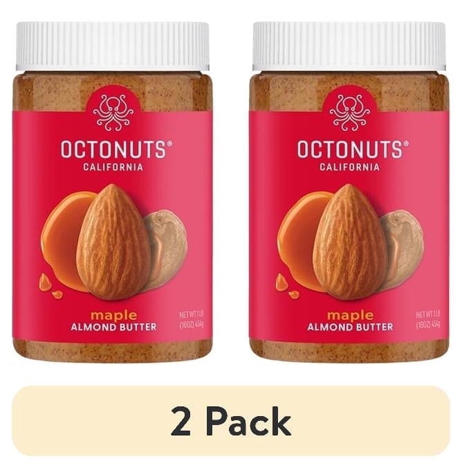 (2 pack) Octonuts Dry Roasted Maple Almond Nut Butter 16oz - Pure ...