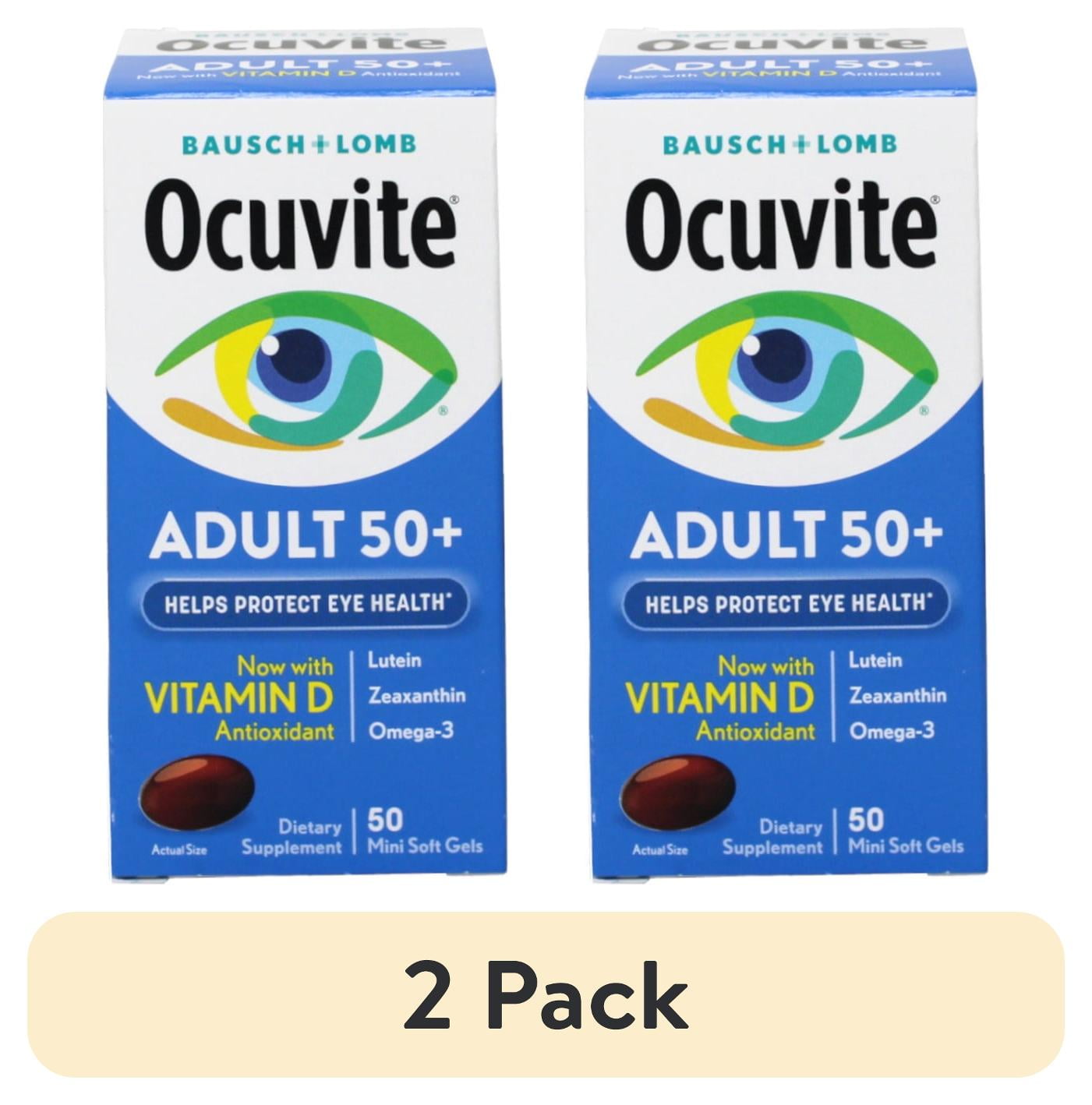(2 pack) Ocuvite Adult 50+ Eye Health Dietary Supplement, Mini Soft ...