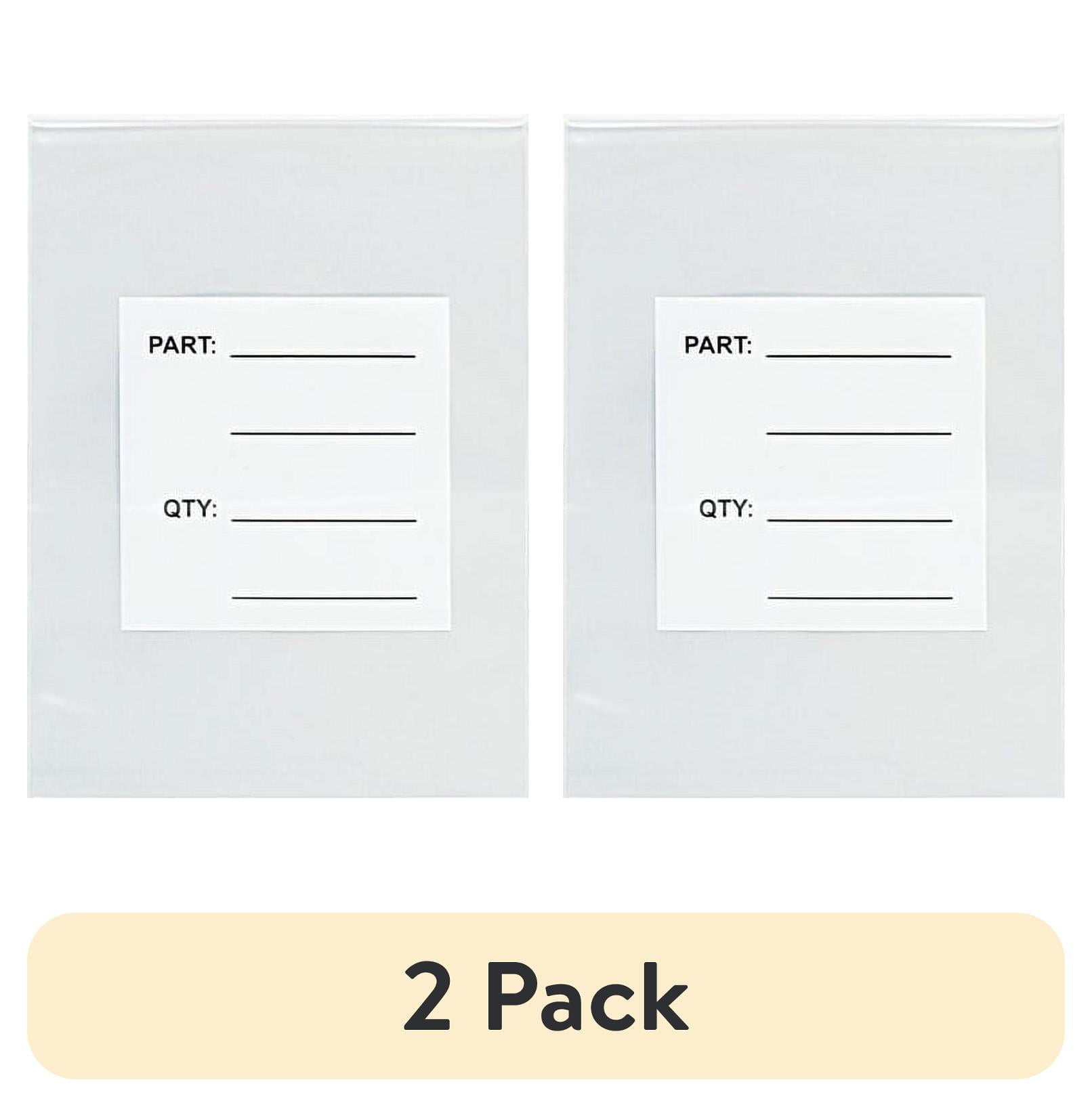 (2 pack) Office Depot® Brand Parts Bags With Hang Holes, 4" x 6", Clear ...