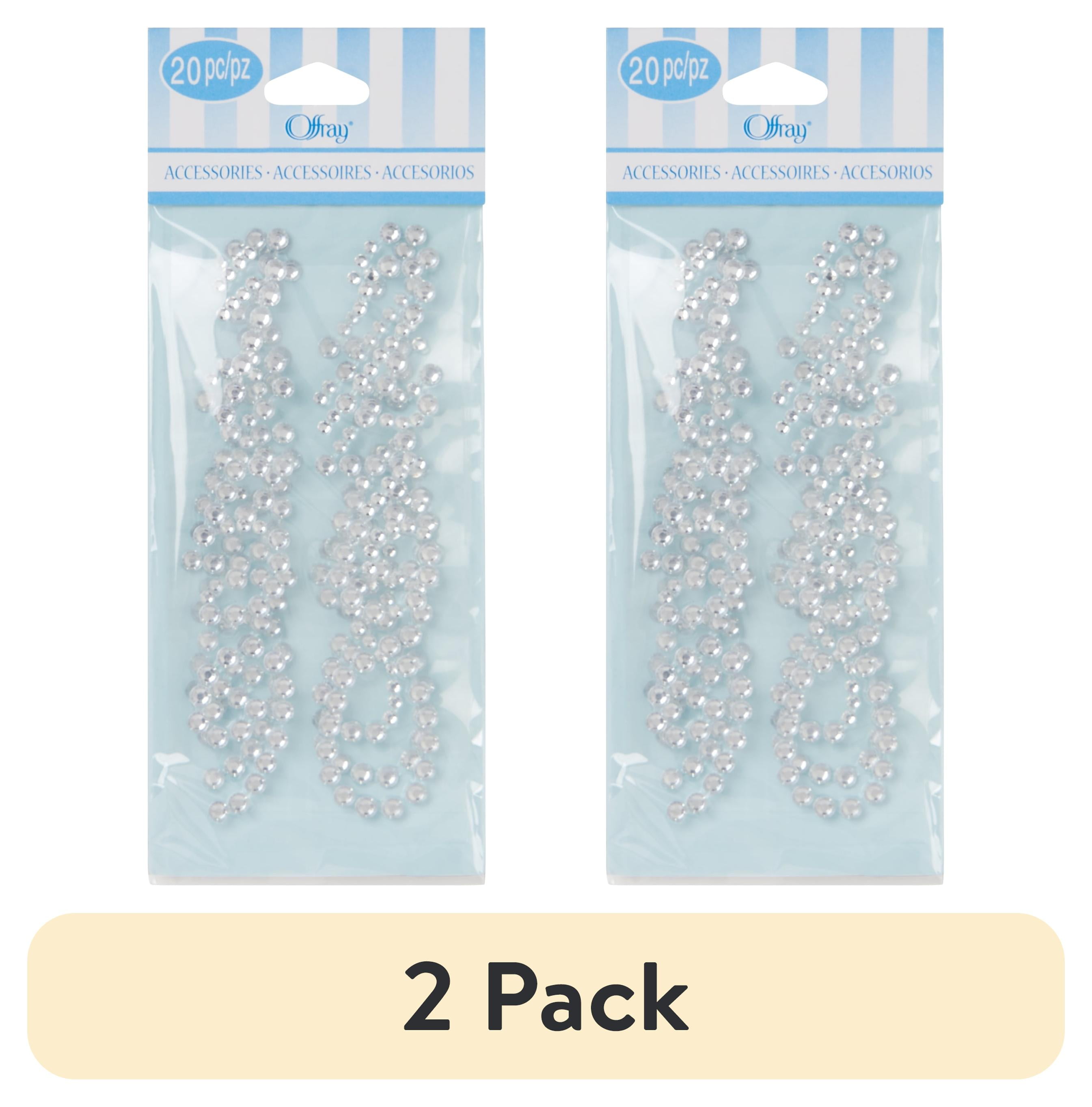 (2 pack) Offray Accessories, Silver Adhesive Gem Numbers, 20 pieces, 1 ...