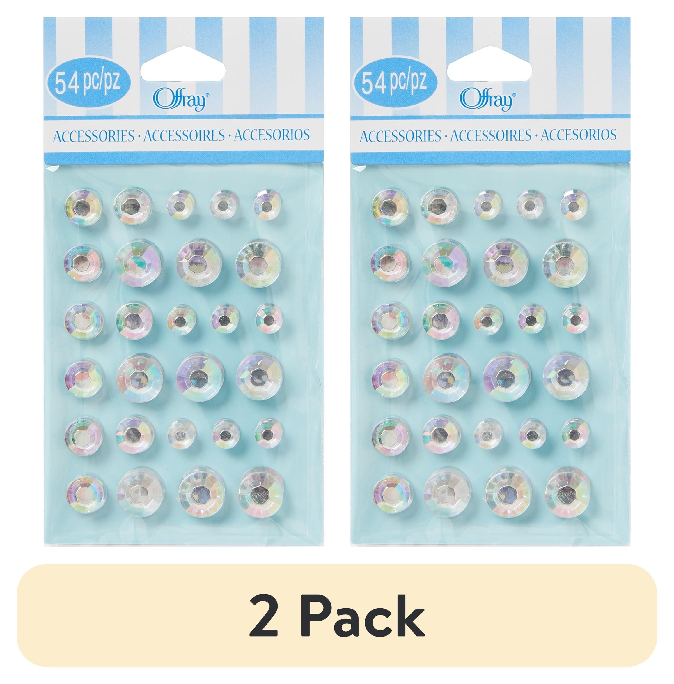 (2 pack) Offray Silver, Adhesive Gems Are Great Additions To Any Craft ...