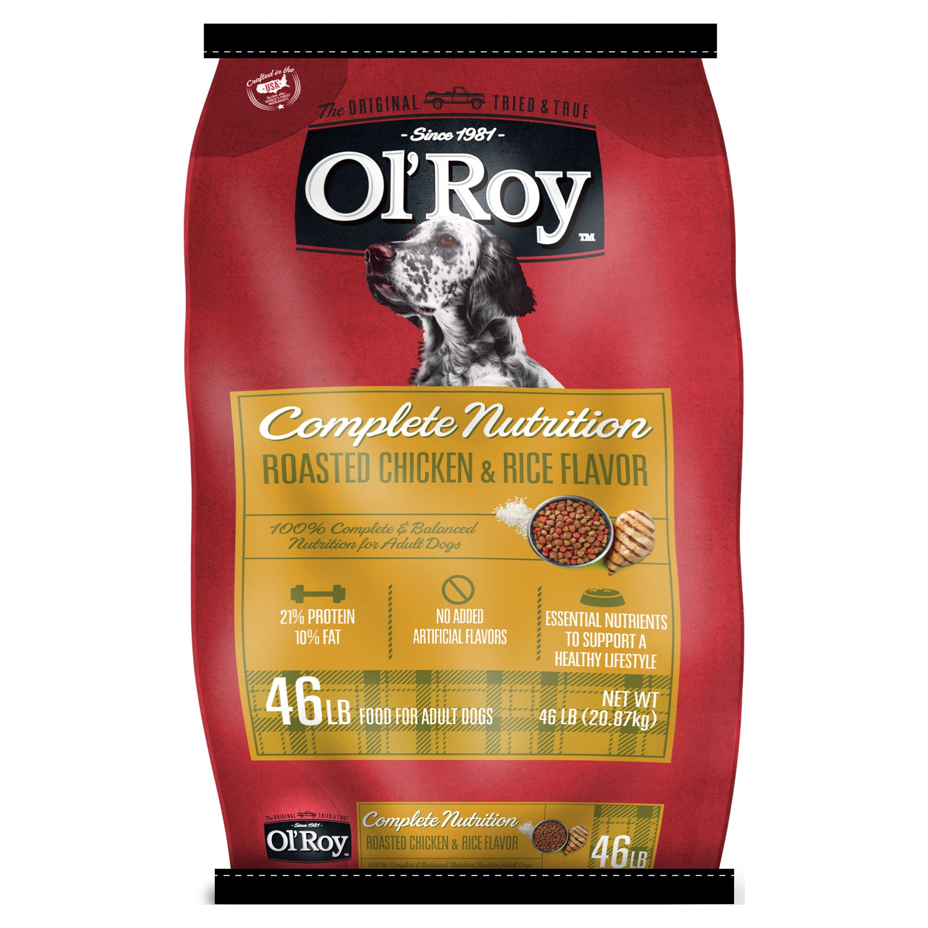 (2 pack) Ol' Roy Complete Nutrition Chicken Flavor Dry Dog Food, 46 lb ...