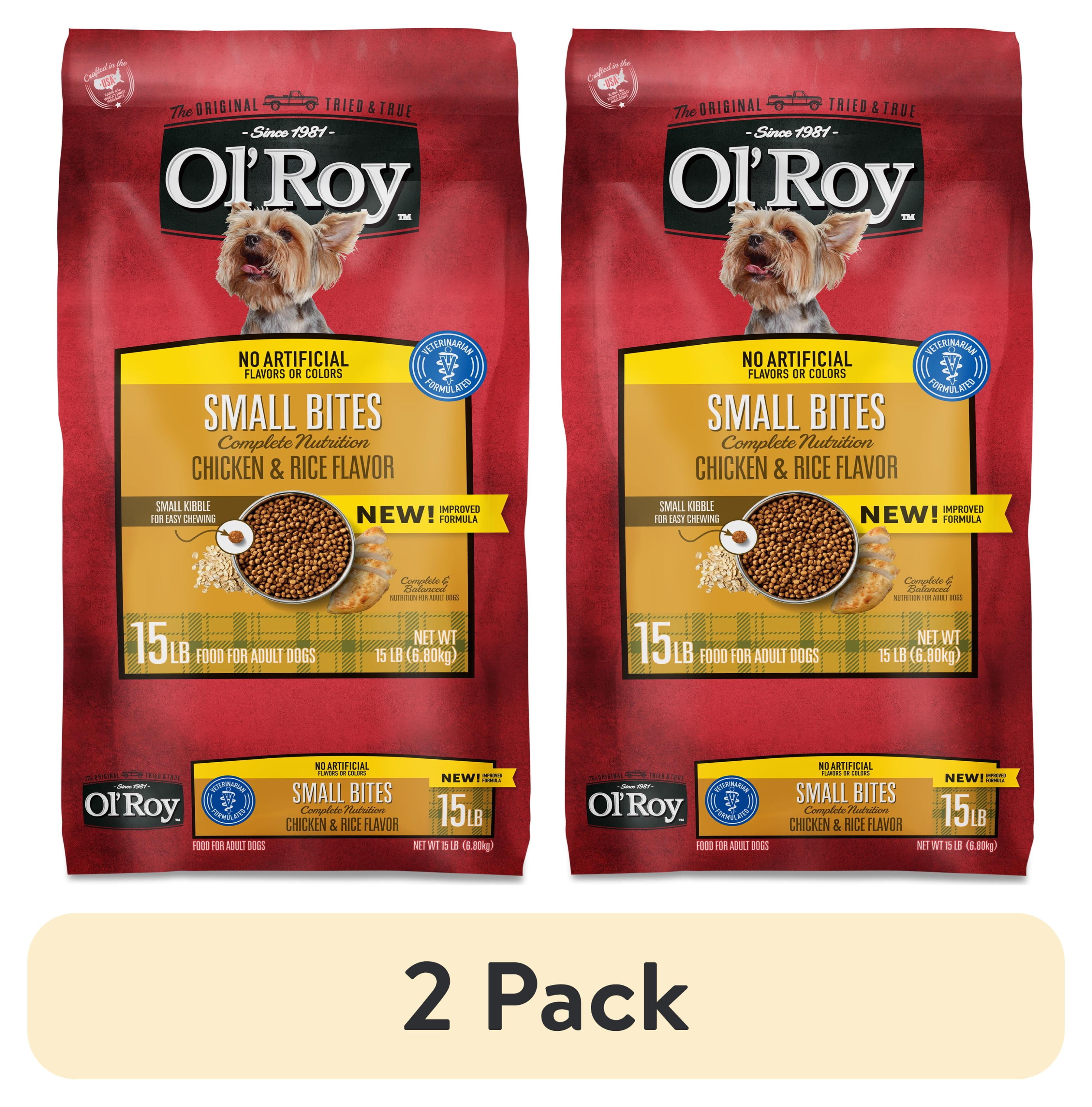 (2 pack) Ol' Roy Complete Nutrition Small Bites Dry Dog Food, Chicken ...