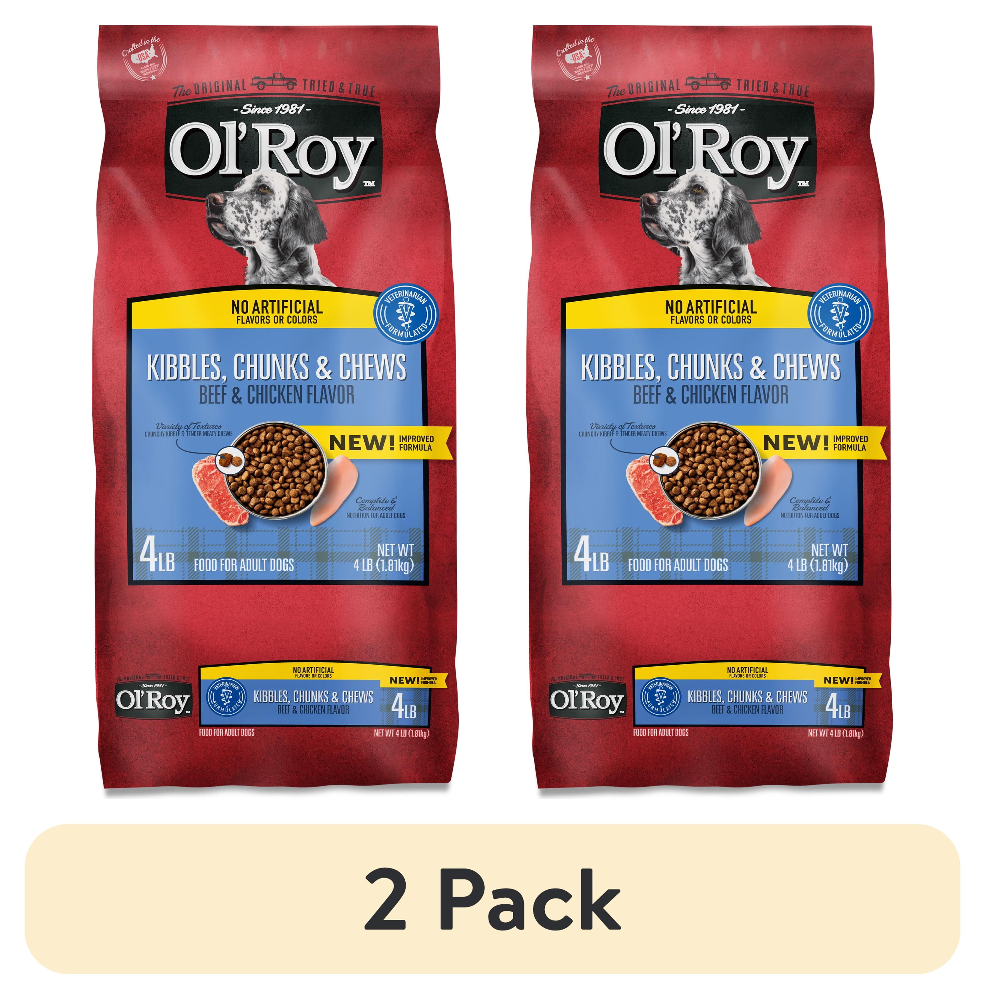 (2 pack) Ol' Roy Kibbles, Chunks & Chews Dry Dog Food, Beef & Chicken ...