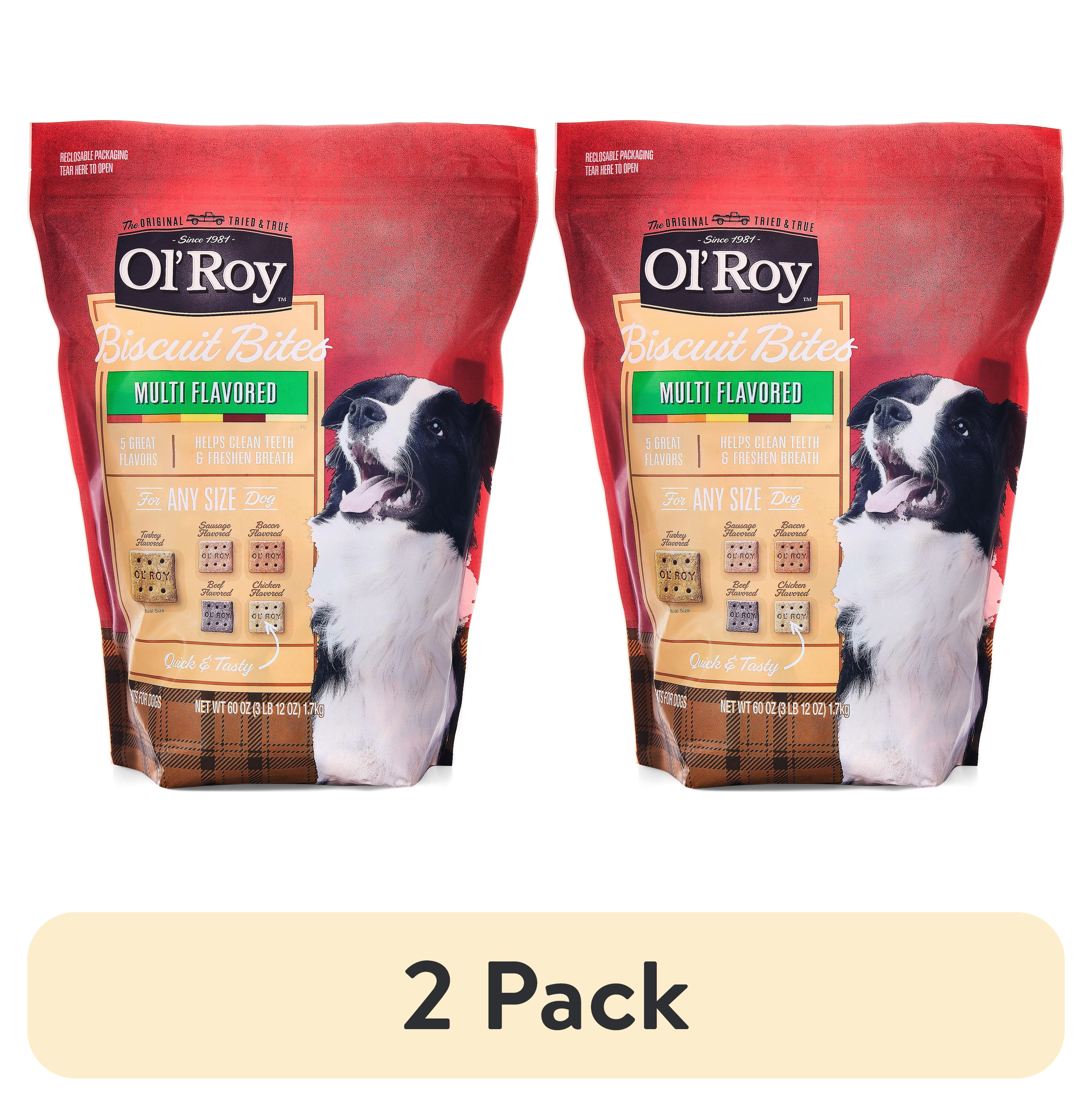 (2 pack) Ol' Roy Multi Flavored Snap Biscuits, Dry, 60 oz Pouch ...