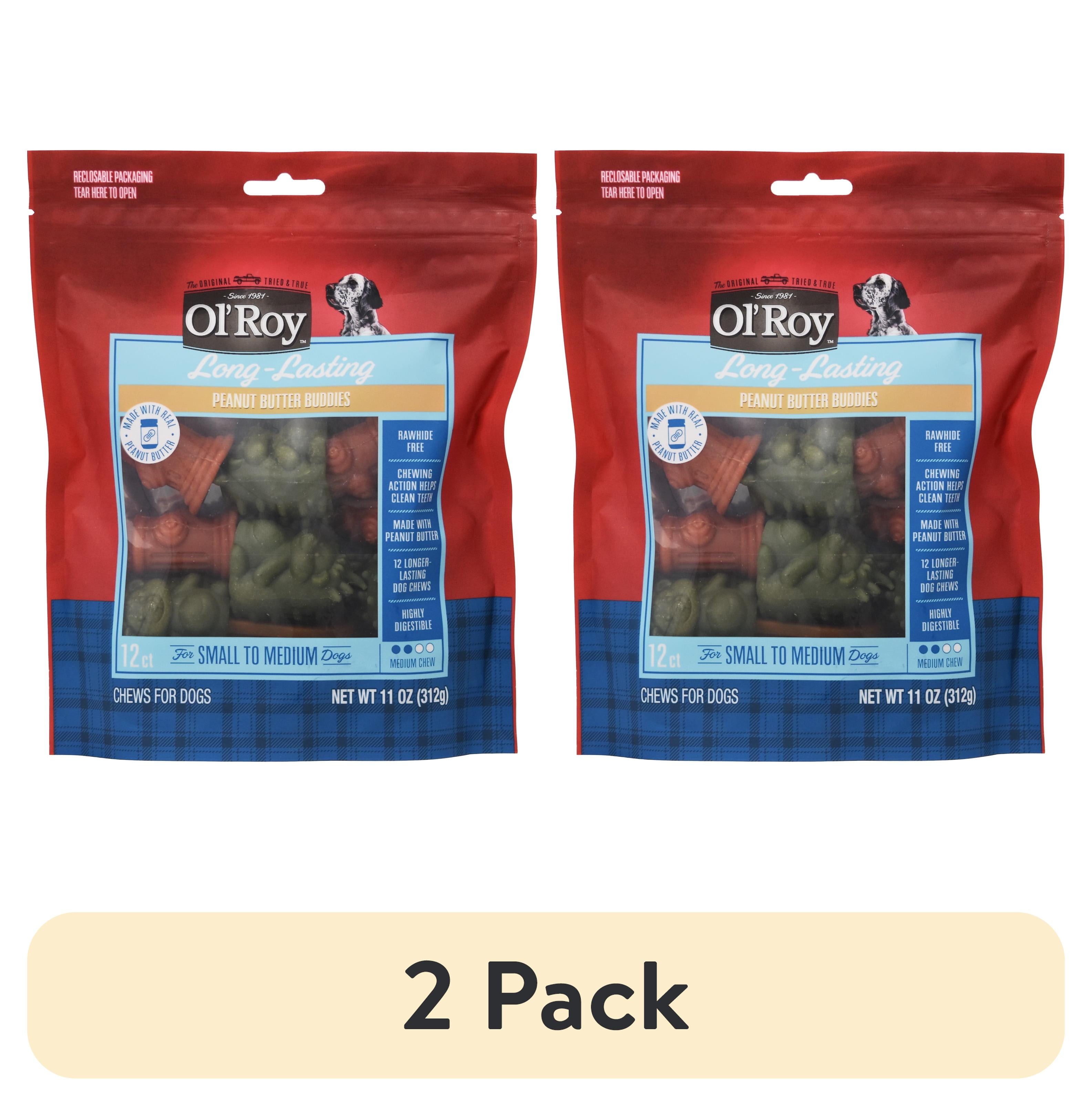 (2 pack) Ol' Roy Peanut Butter Buddies, Chews for Small to Medium Dogs ...