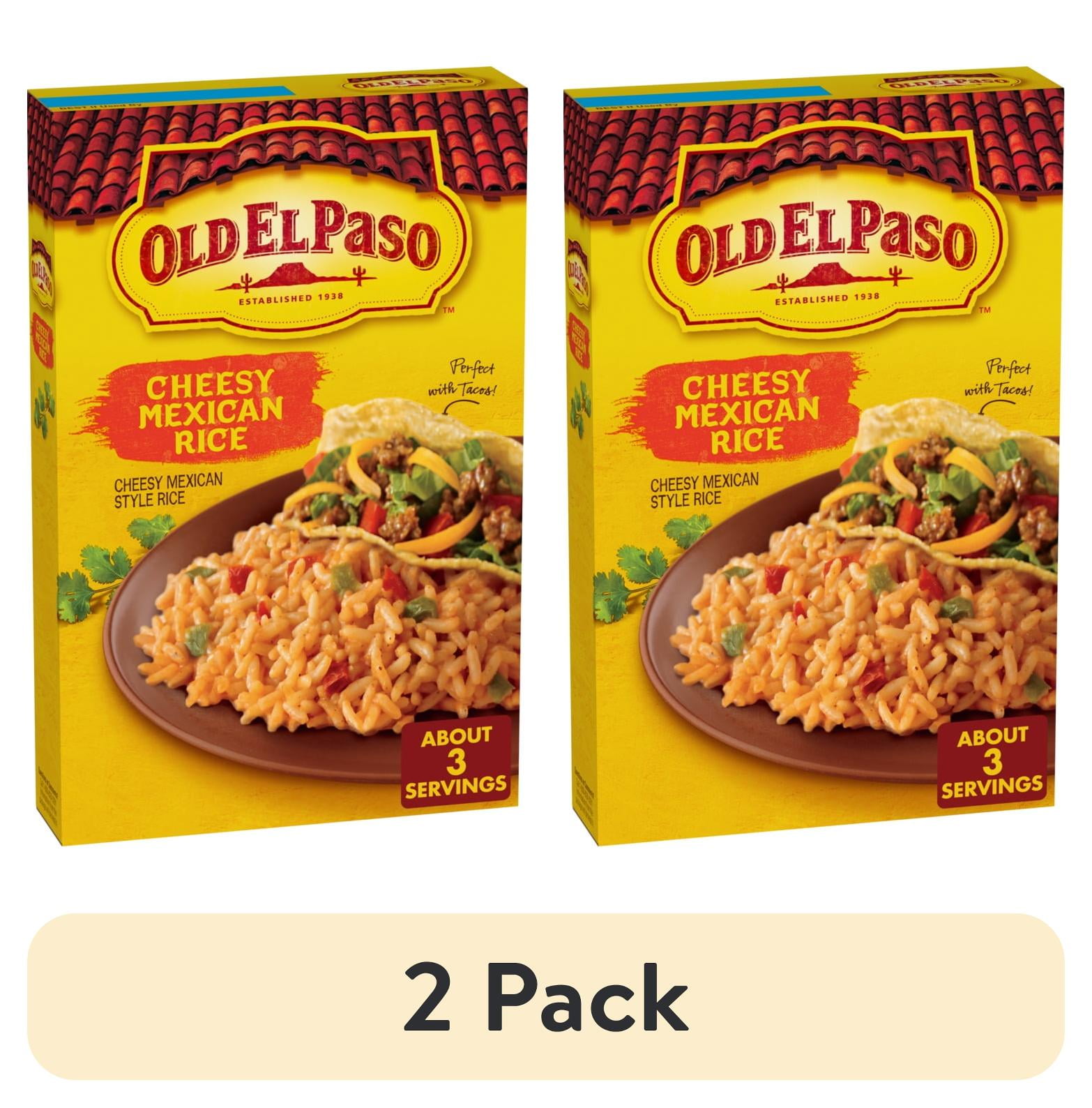 (2 pack) Old El Paso Cheesy Mexican Rice Mix, Side Dish, 7.6 oz ...