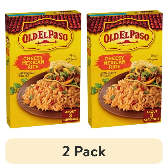 (2 pack) Old El Paso Cheesy Mexican Rice Mix, Side Dish, 7.6 oz ...