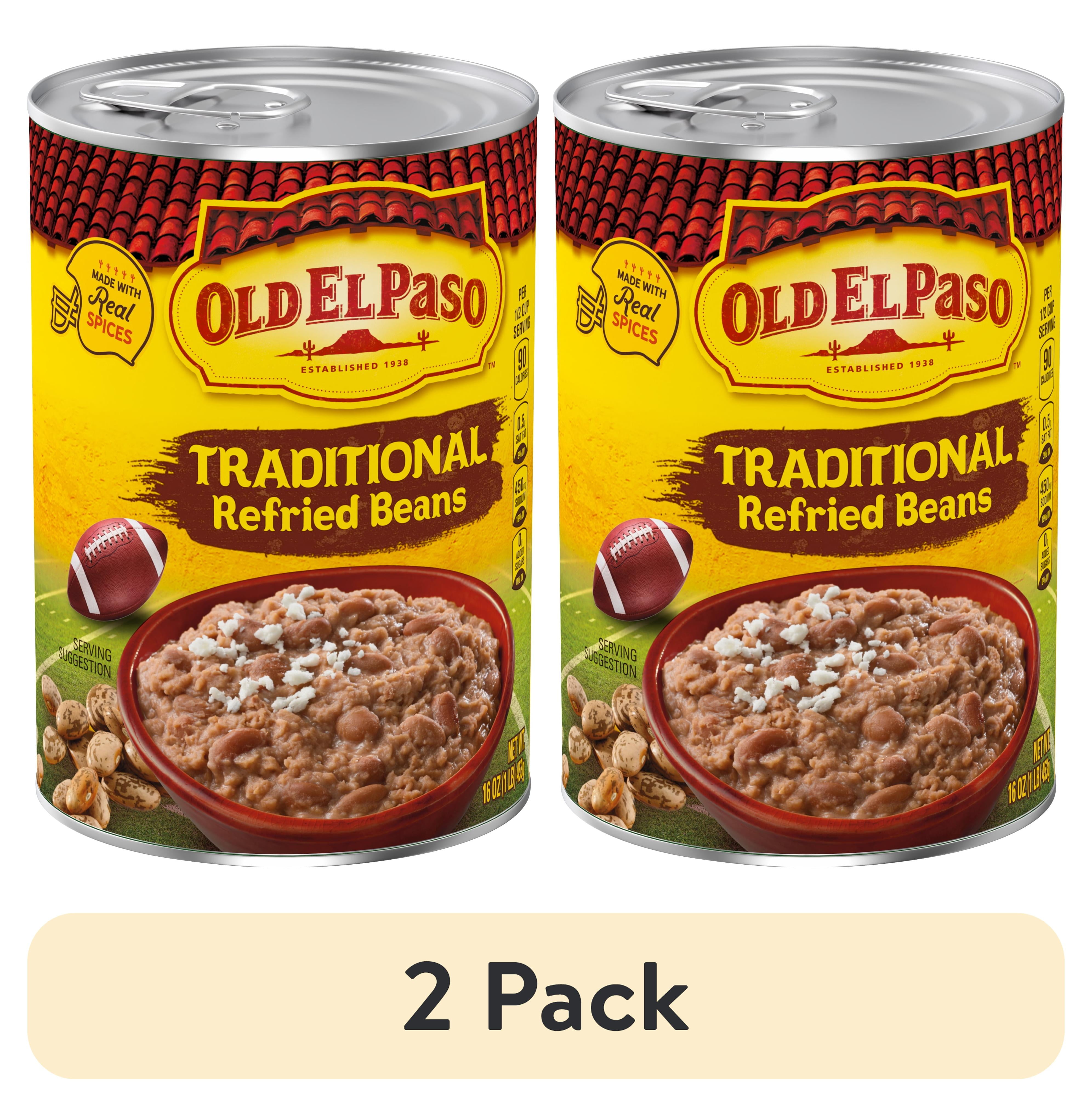 (2 pack) Old El Paso Traditional Refried Beans (16 oz Can) - Walmart.com