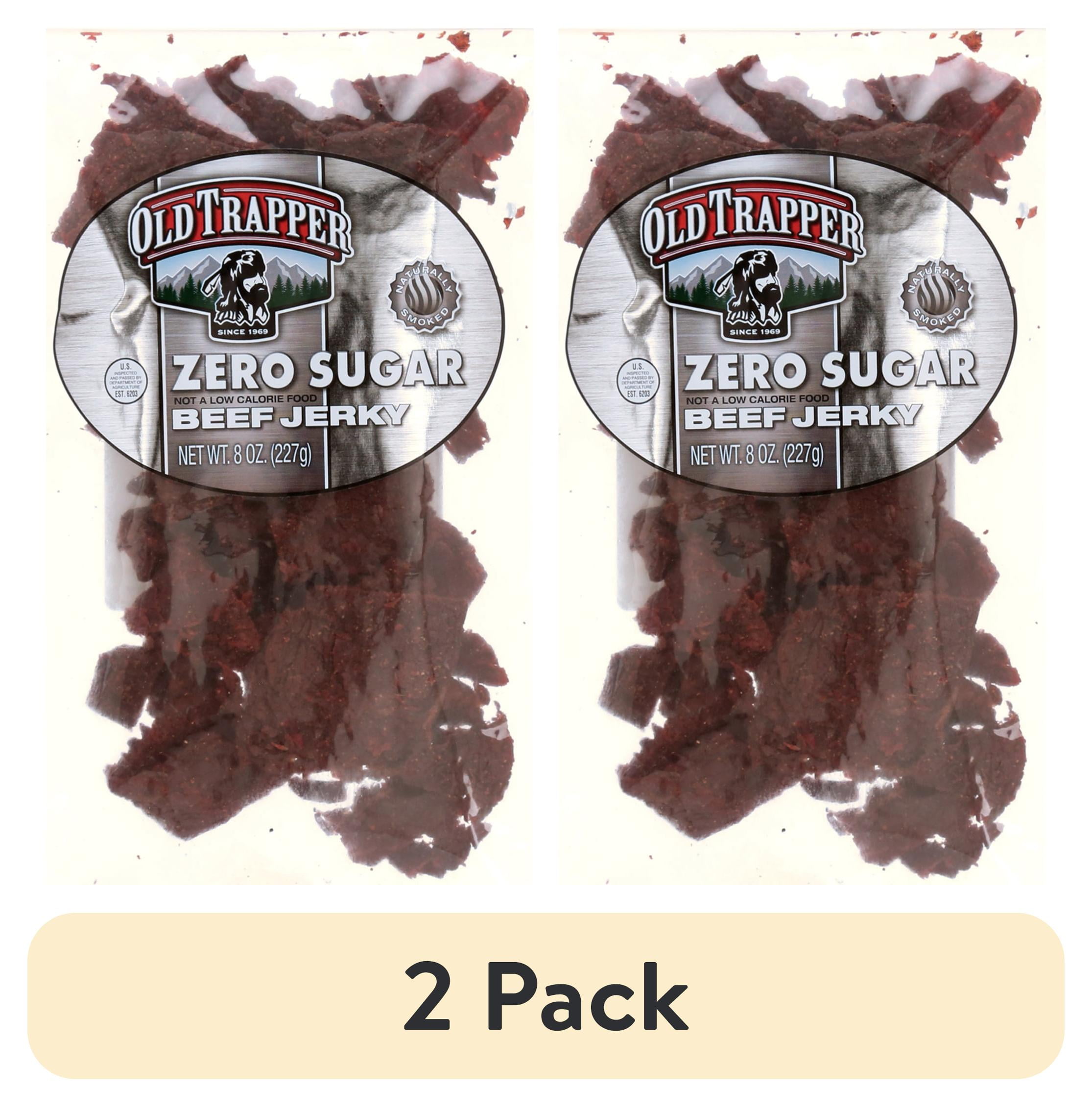 (2 pack) Old Trapper Zero Sugar Original Flavor Beef Jerky 8oz ...