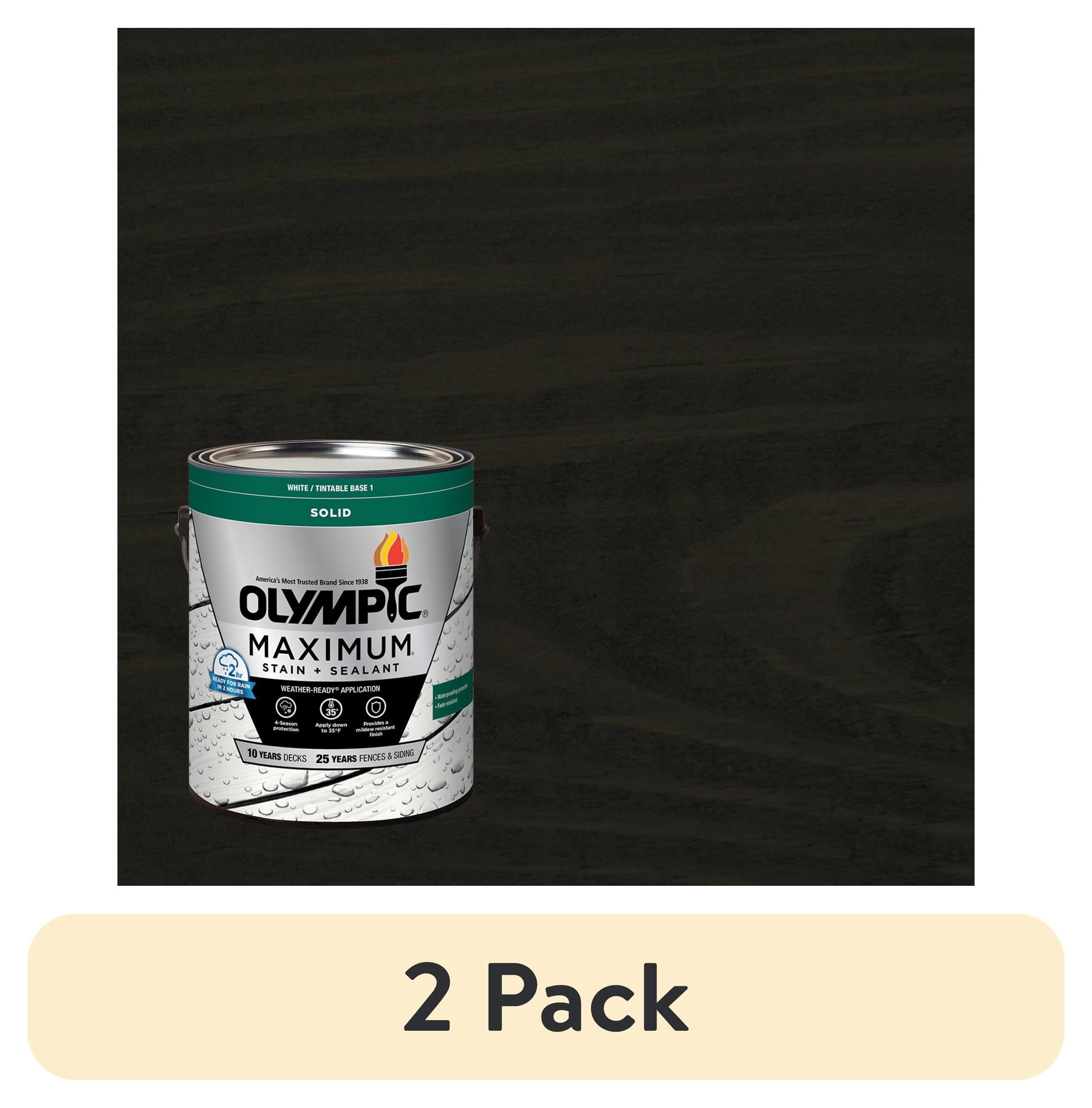 (2 pack) Olympic Maximum 1 Gallon SC-1050 Mystic Black Solid Color ...