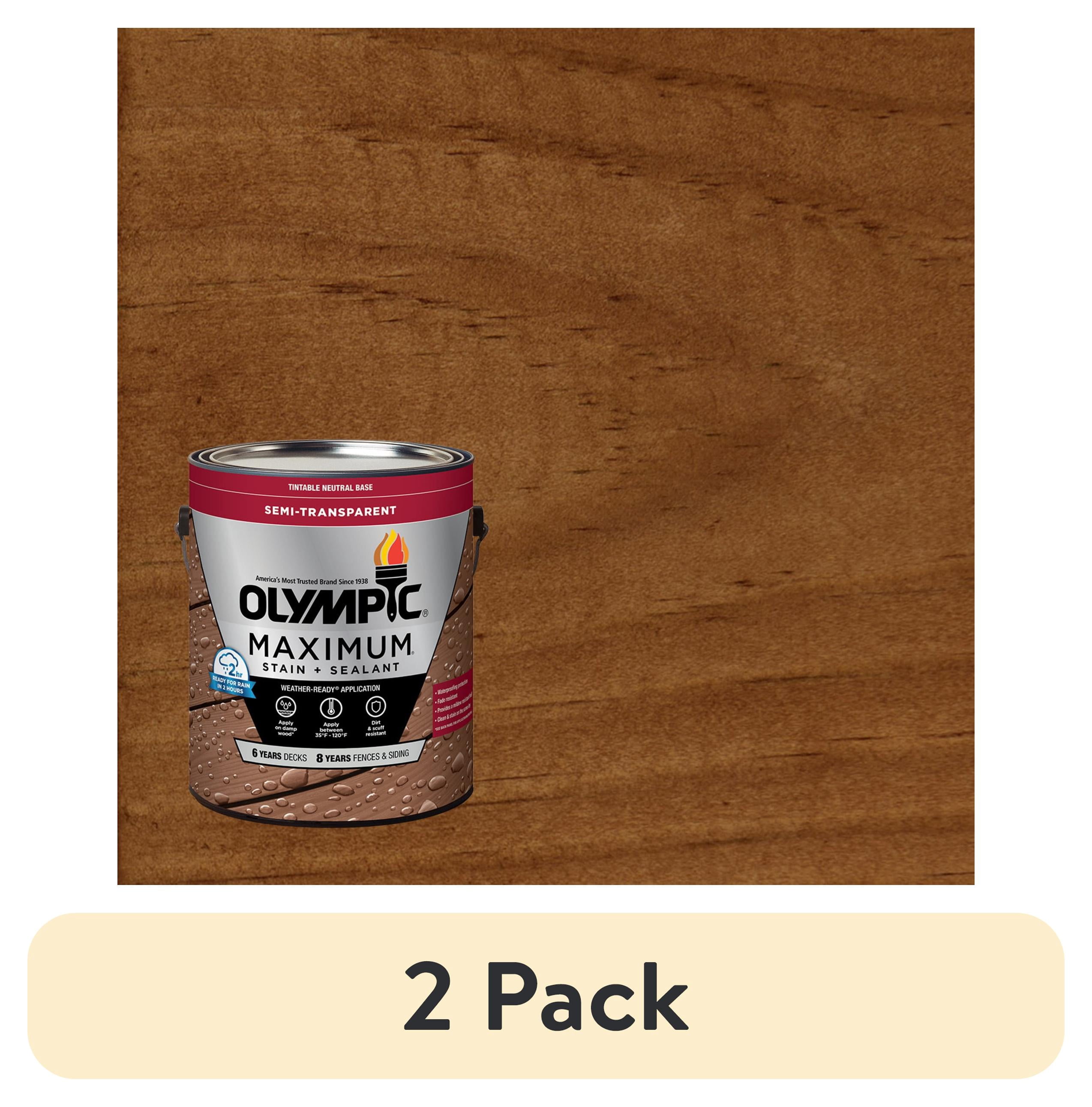 (2 pack) Olympic Maximum 1 Gallon ST-2027 Timberline Semi-Transparent ...