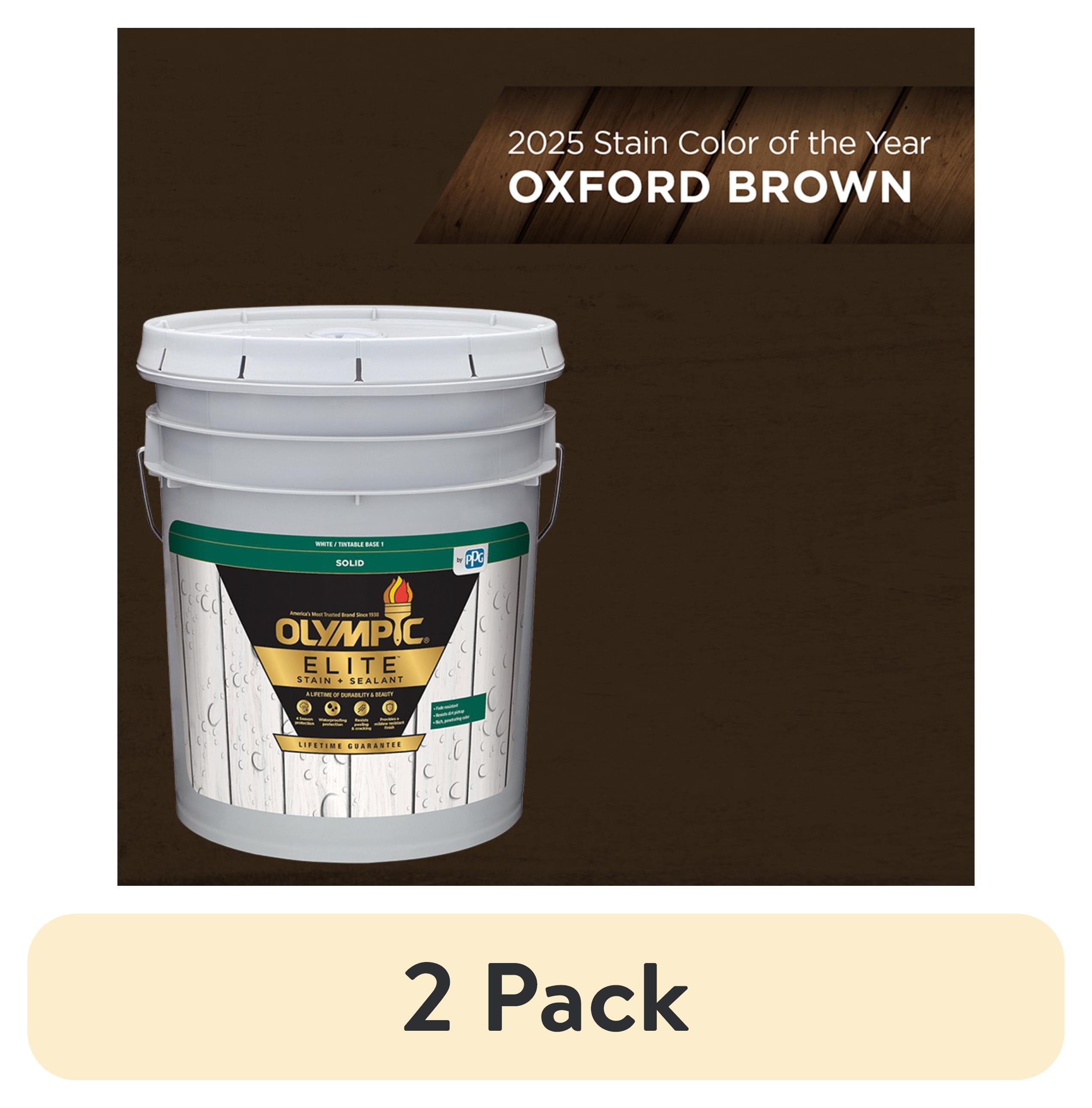(2 pack) Olympic Maximum 5 Gallons SC-1058 Oxford Brown Solid Color ...