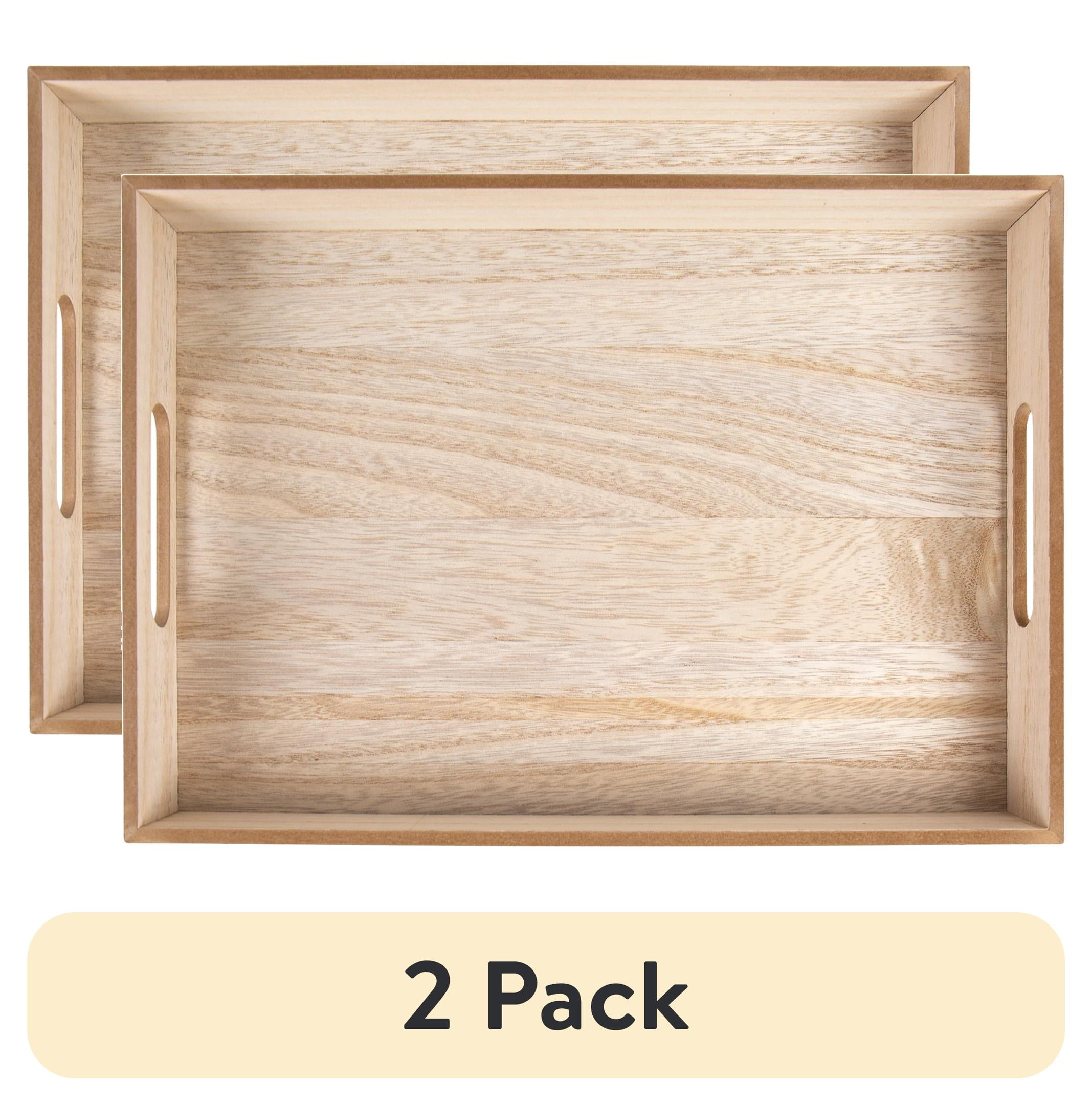 (2 pack) On the Surface Decorative Rectangle Tray, Customizable Serving ...