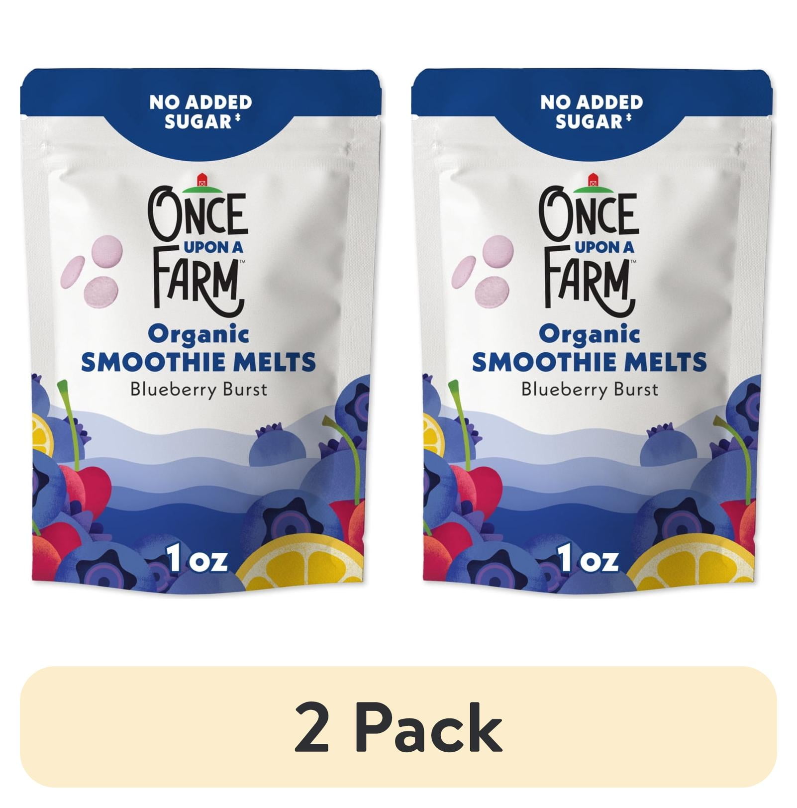 (2 pack) Once Upon a Farm Organic Smoothie Melts, Blueberry Burst, 1oz ...