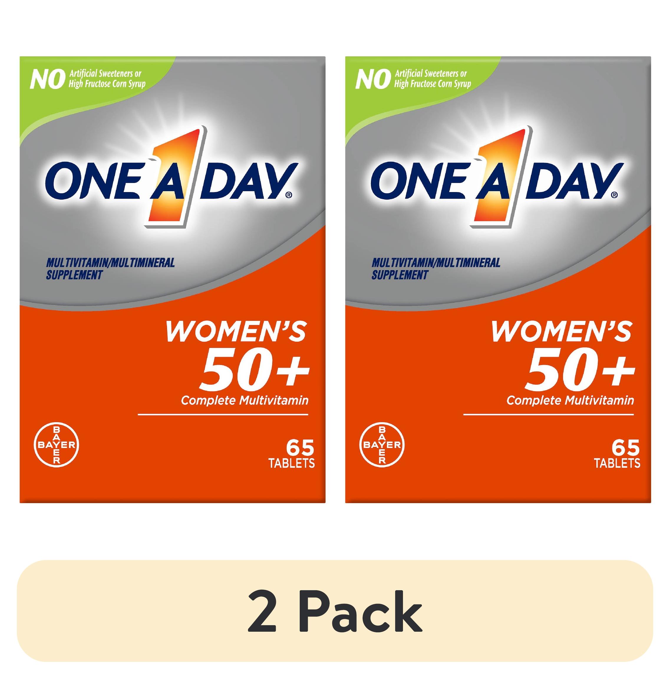 (2 pack) One A Day Women's 50+ Multivitamin Tablets, Multivitamins for ...