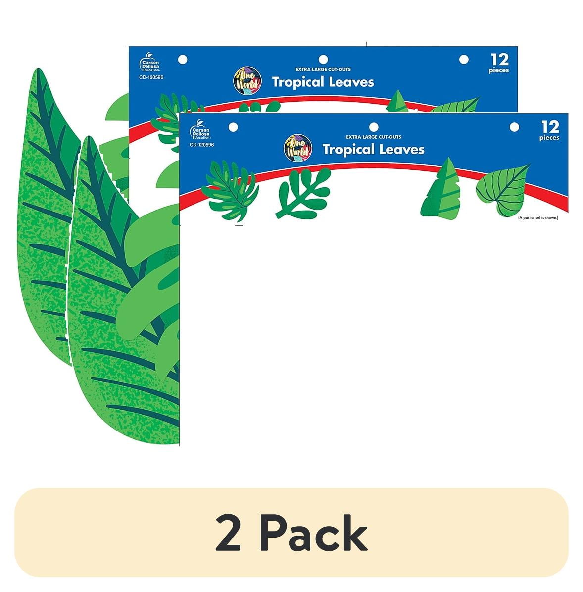 (2 pack) One World Tropical Leaves Extra Large Cut-Outs, 12 Per Pack, 3 ...