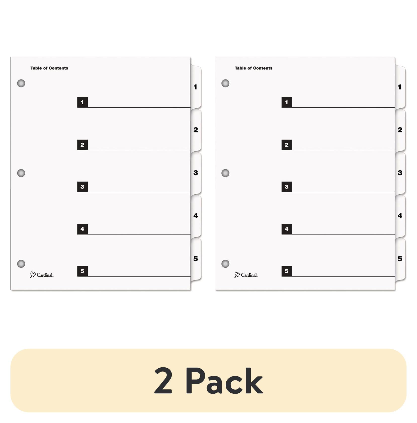 (2 pack) Cardinal 60513 11 x 8.5 OneStep Printable Table of Contents ...
