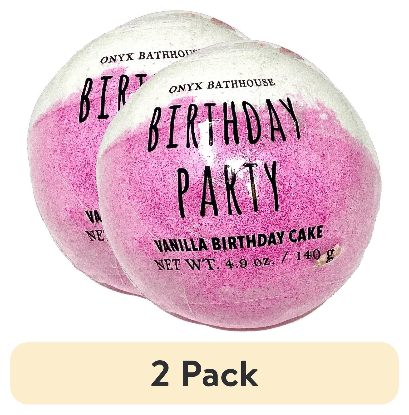 (2 pack) Onyx Bathhouse Birthday Party Vanilla Birthday Cake Bath Bomb ...
