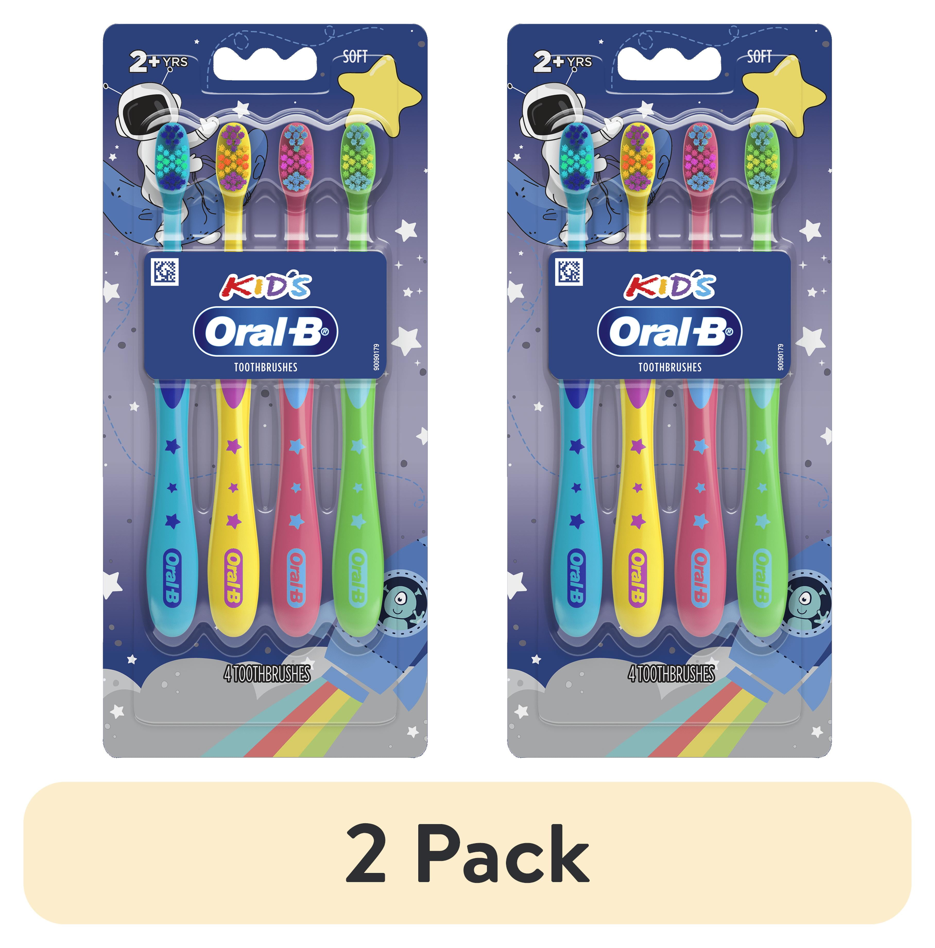 (2 pack) Oral-B Kids Toothbrush with Space Designs, Extra Soft Bristles ...