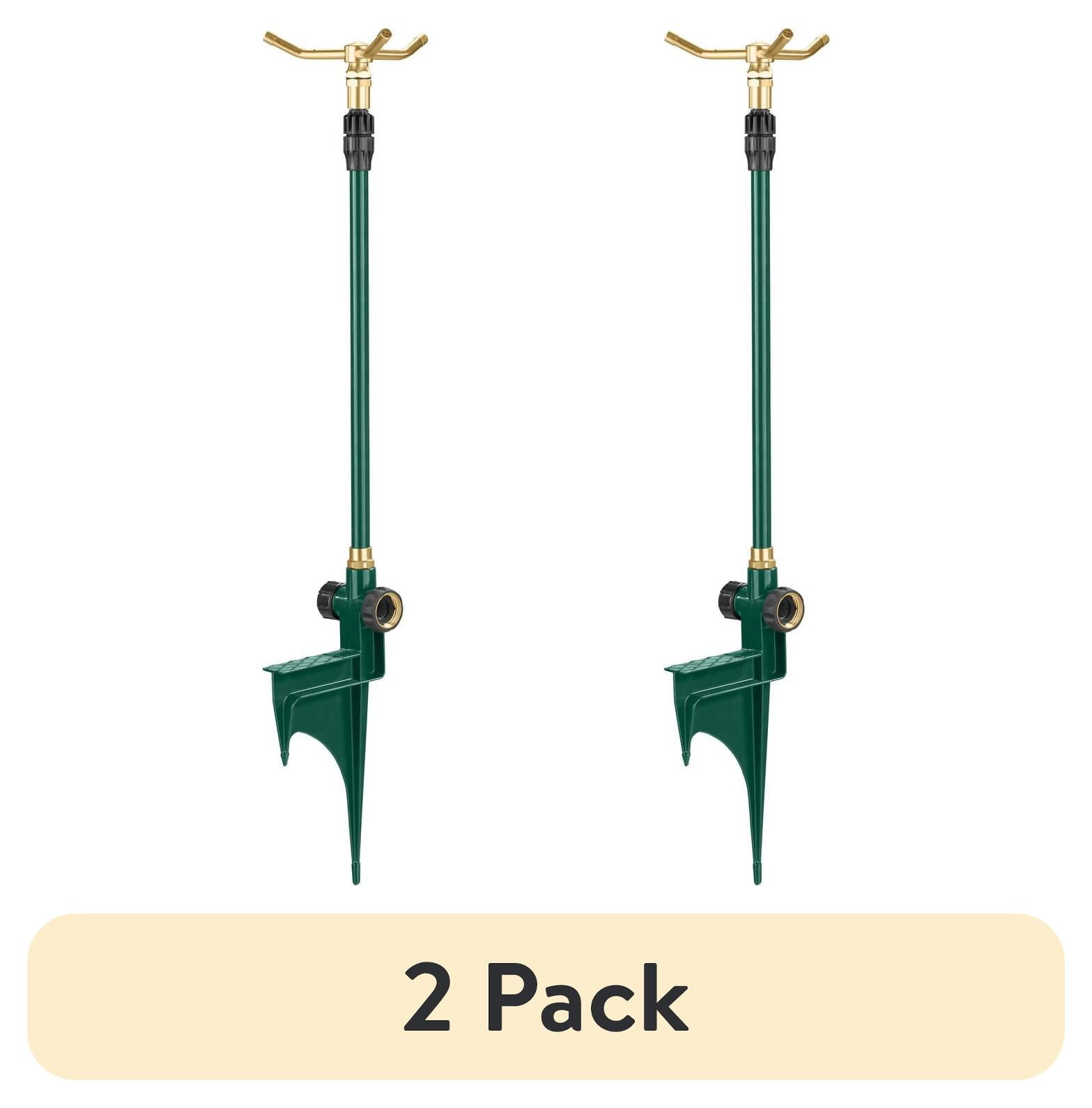 (2 pack) Orbit 3-Arm Rotating L awn Sprinkler on Adjustable Step Spike ...
