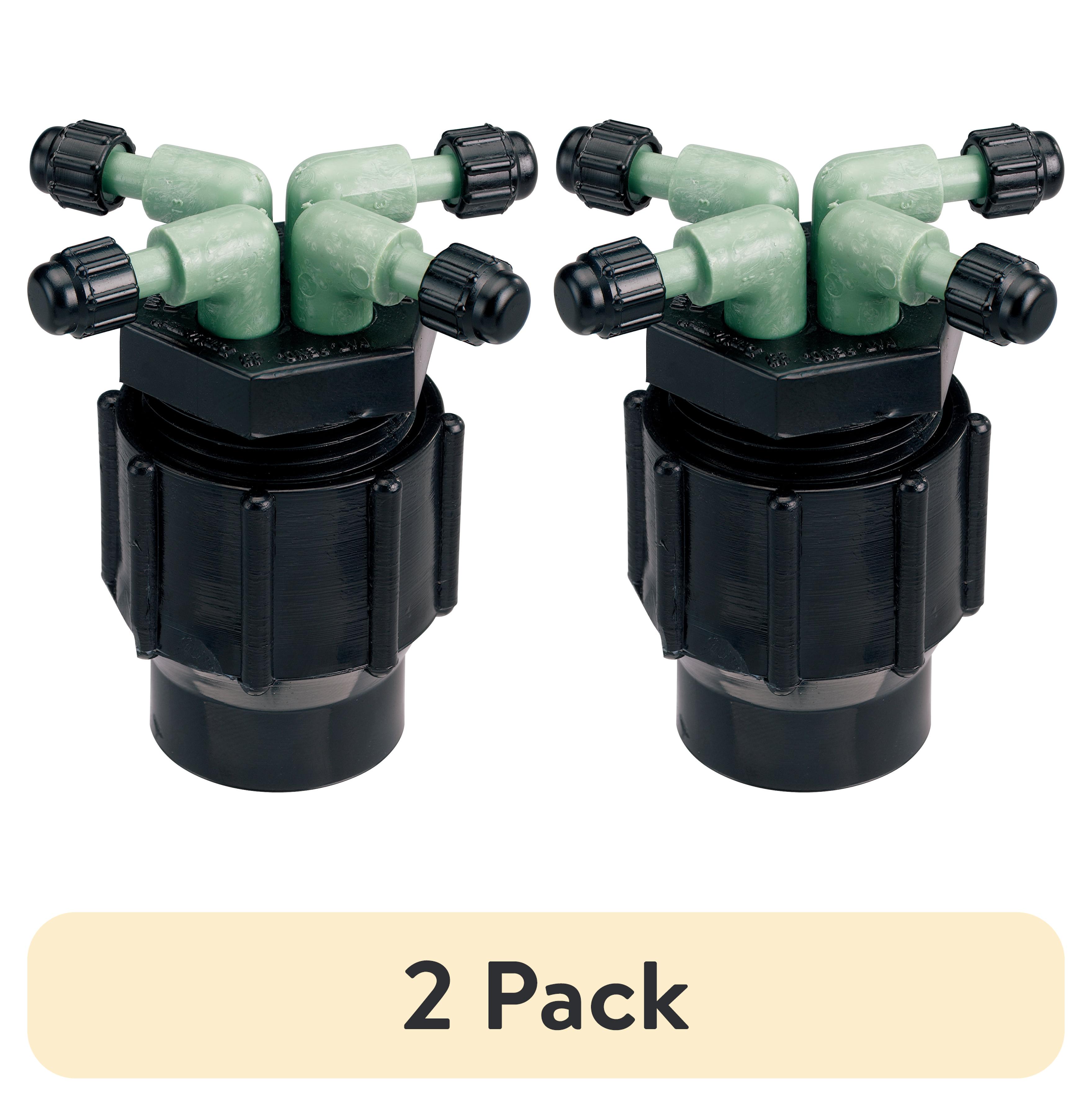 (2 pack) Orbit Irrigation 4-Port Full-Flow Drip Irrigation Manifold ...