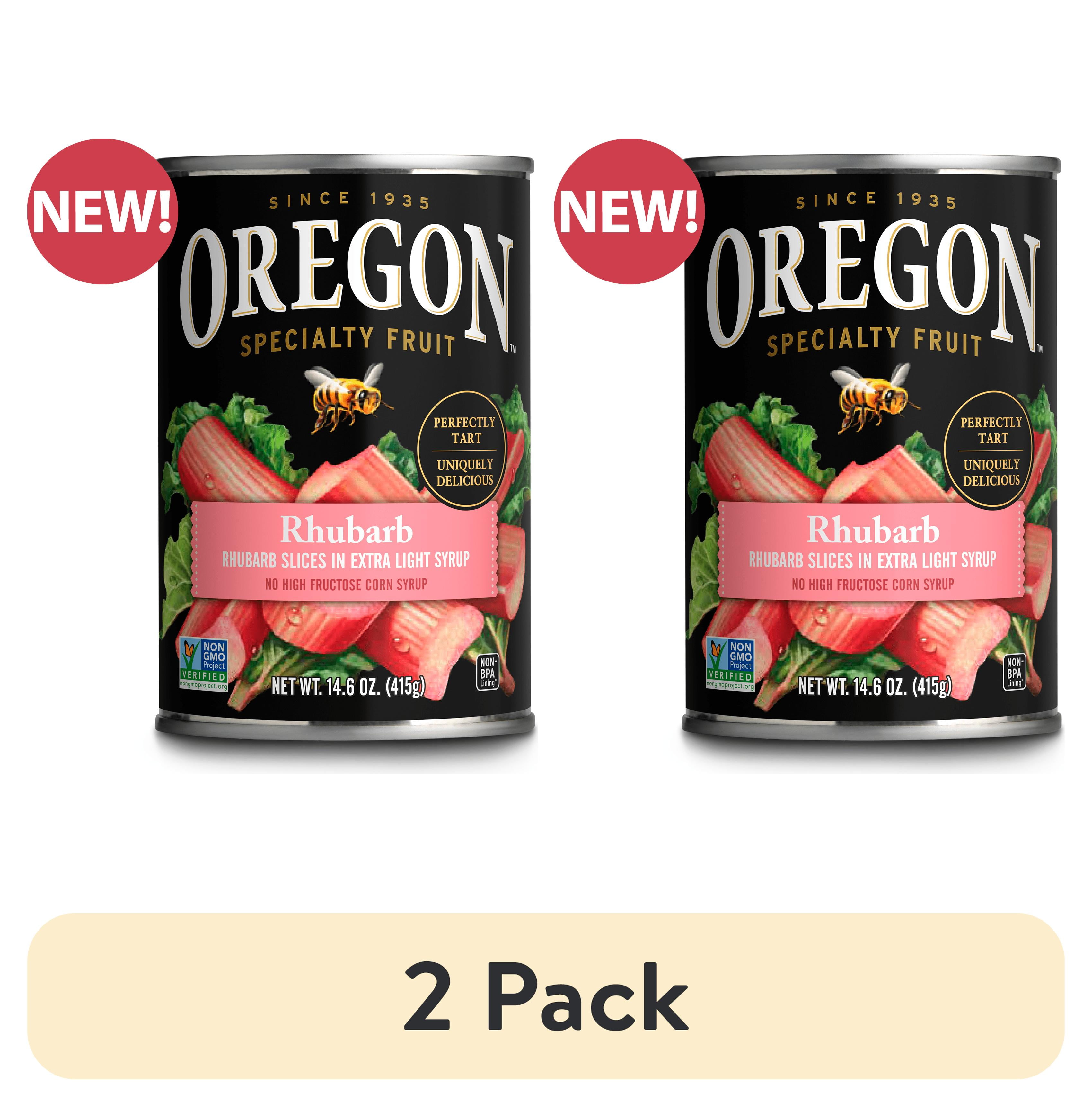 (2 pack) Oregon Fruit Rhubarb Slices in Extra Light Syrup, 14.6 oz Can ...