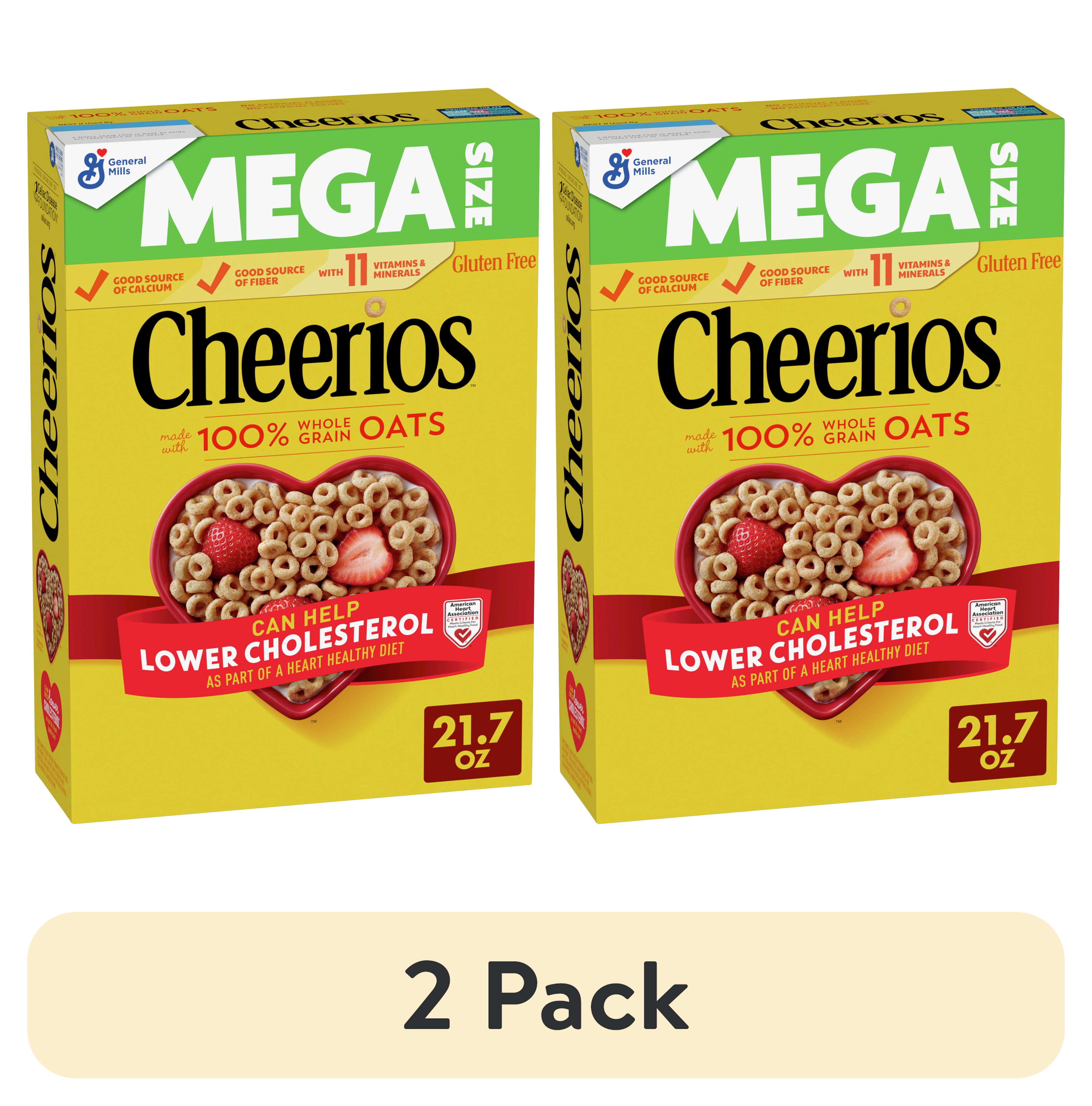 (2 pack) Original Cheerios Heart Healthy Cereal, 21.7 oz Mega Size ...