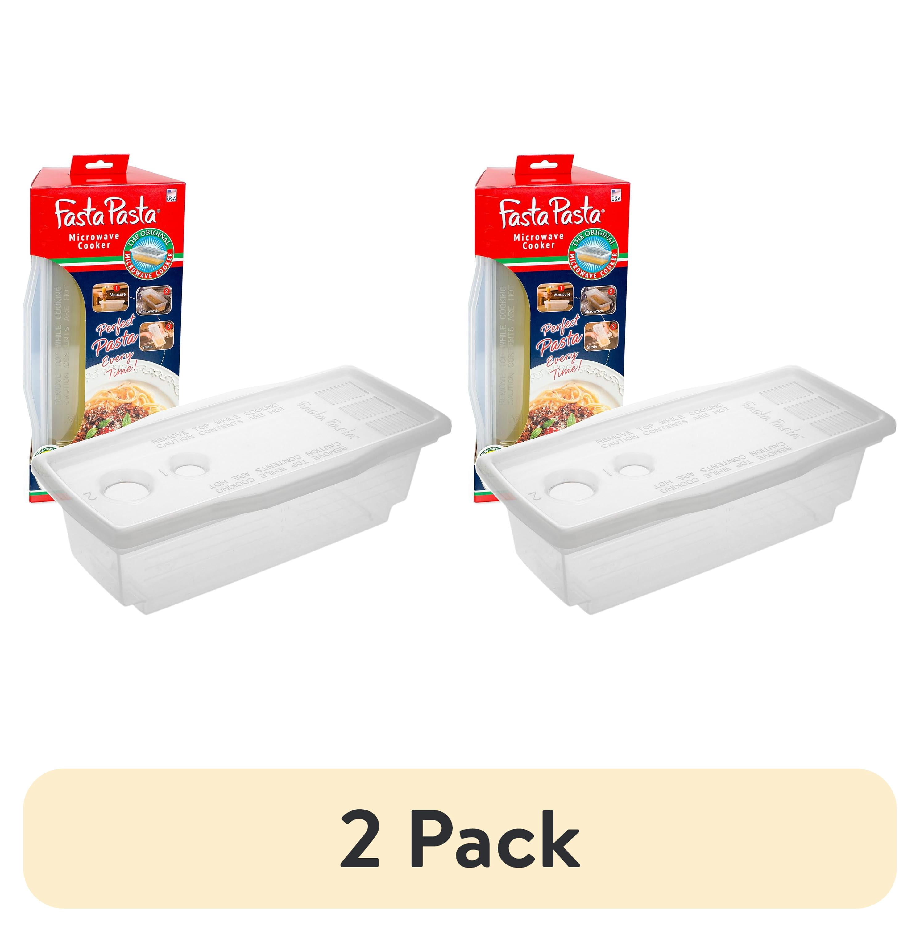 (2 pack) The Original Fasta Pasta Microwave Cooker with Lid & Built-in ...