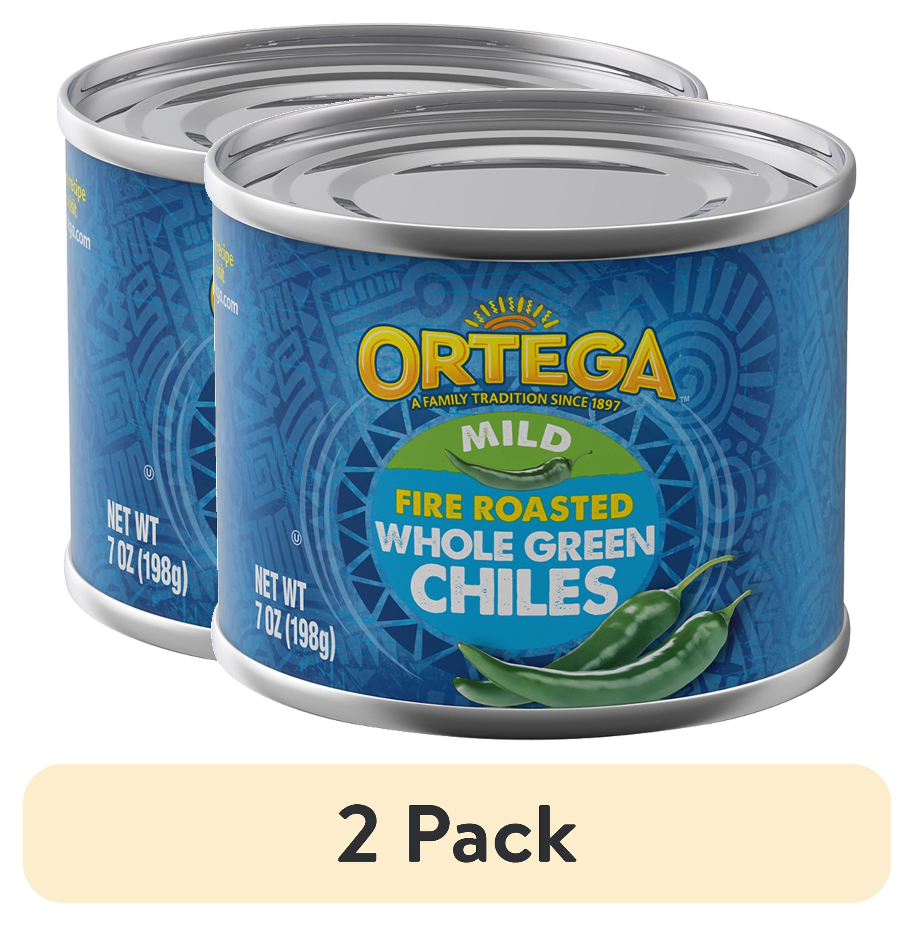 (2 pack) Ortega Mild Whole Green Chiles, Kosher, 7 oz (Canned ...