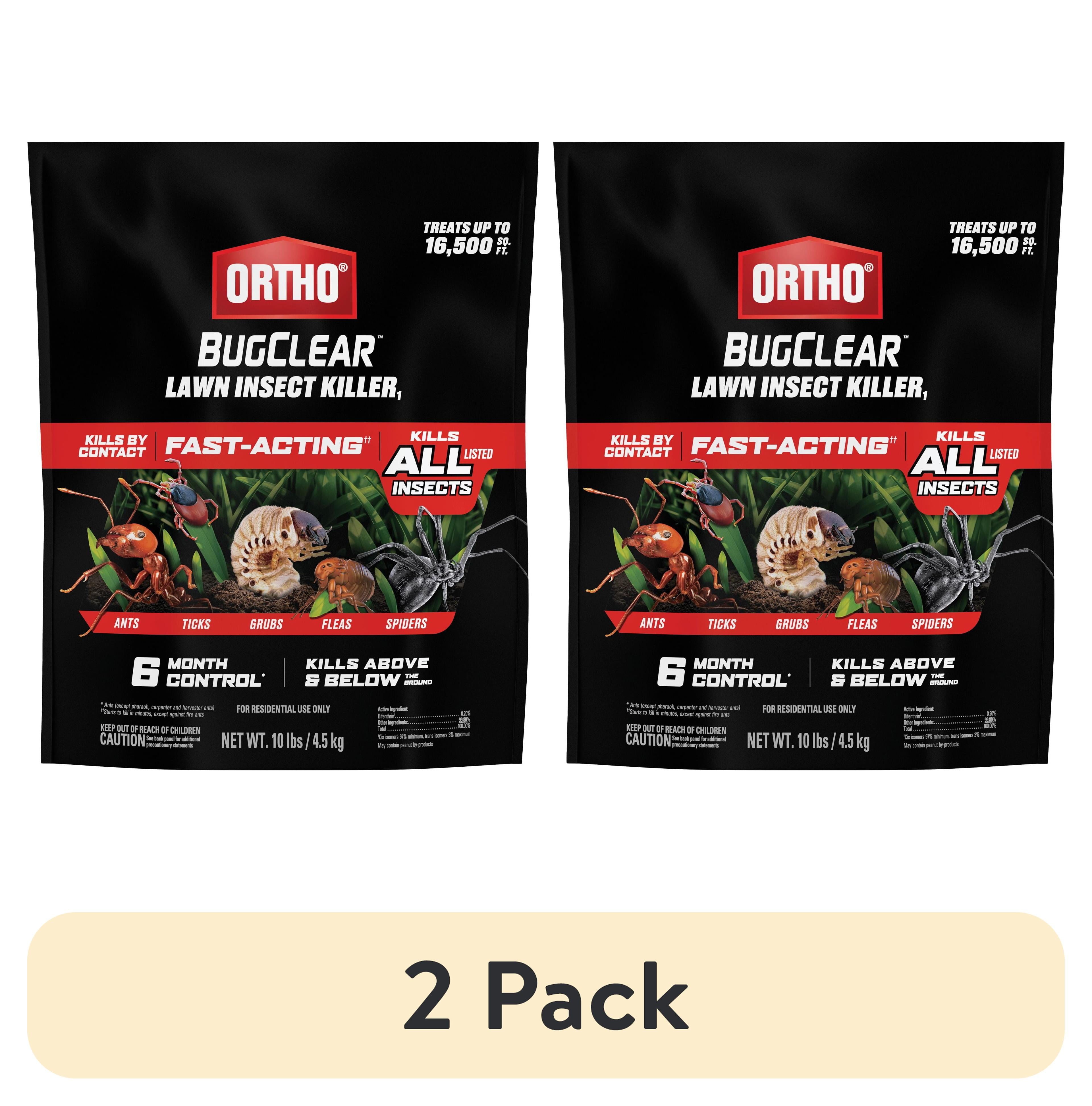 (2 pack) Ortho BugClear Lawn Insect Killer1, Kills Ants, Fleas, Ticks ...