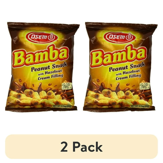 (2 pack) Osem Bamba Hazelnut Snack Cream, 2.8 oz - Walmart.com