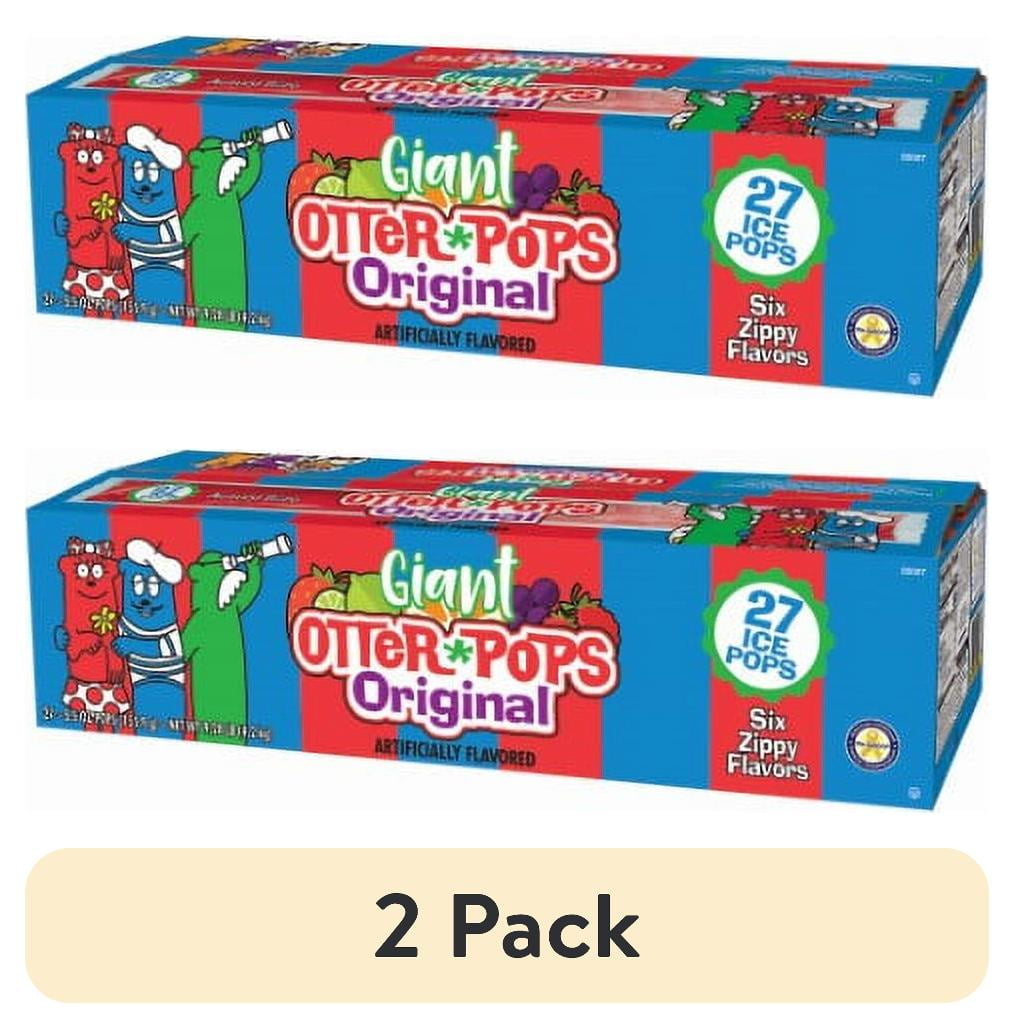 (2 pack) Otter Pops Giant Original Assorted Fruit Ice Pops, Gluten ...