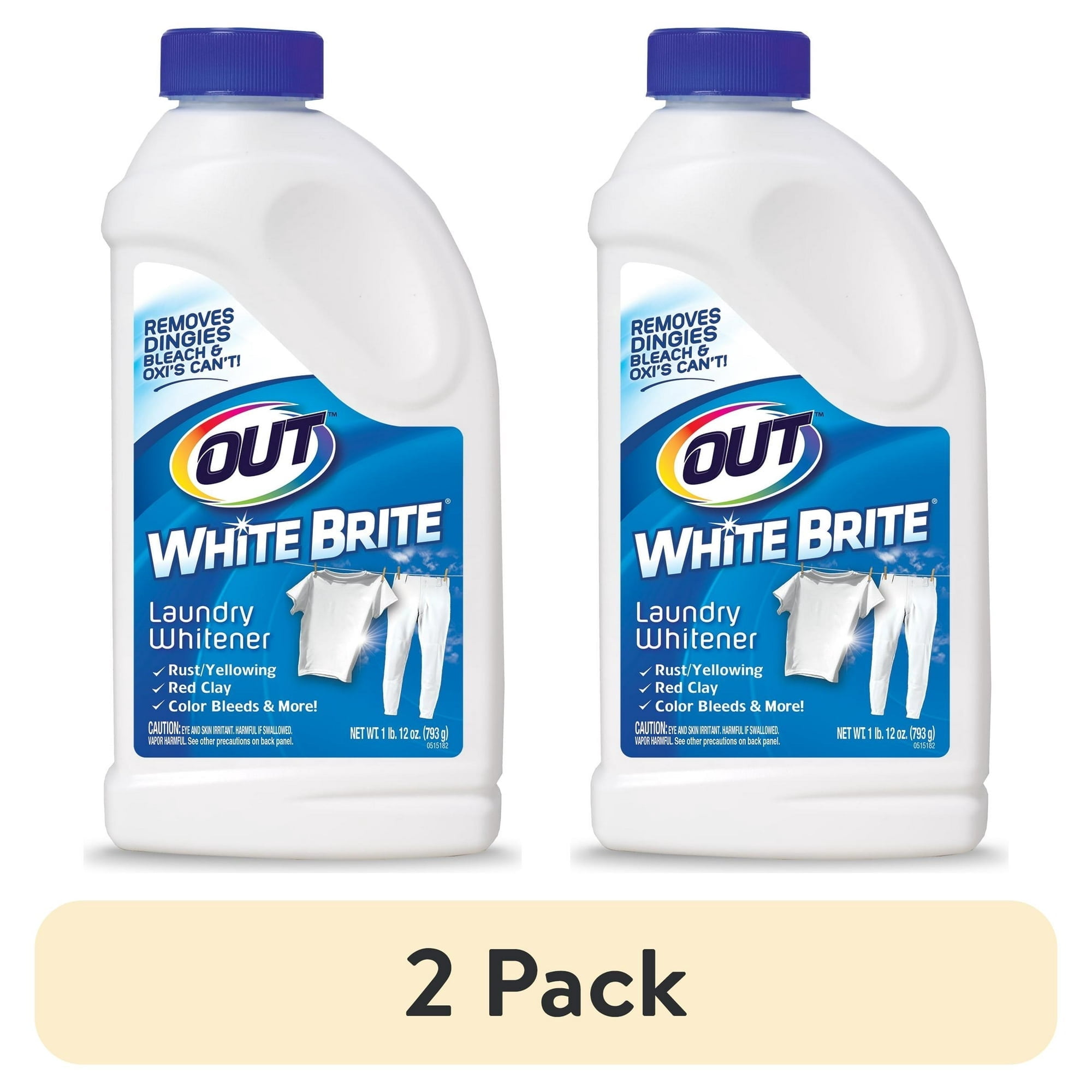 (2 pack) Out White Brite Laundry Whitener, 28 oz - Walmart.com