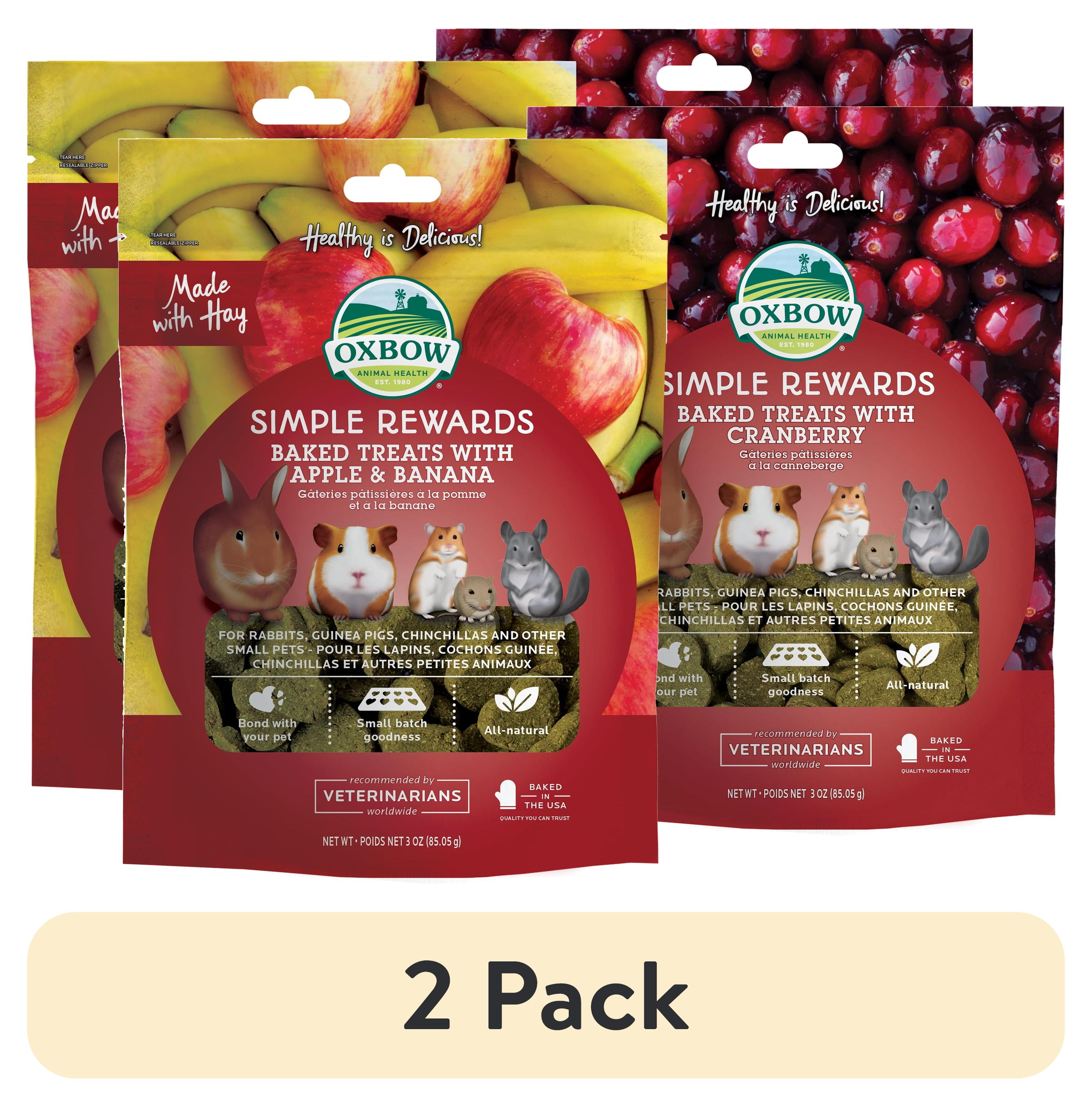 (2 pack) Oxbow Simple Rewards Apple Banana Treats 3oz. - Walmart.com