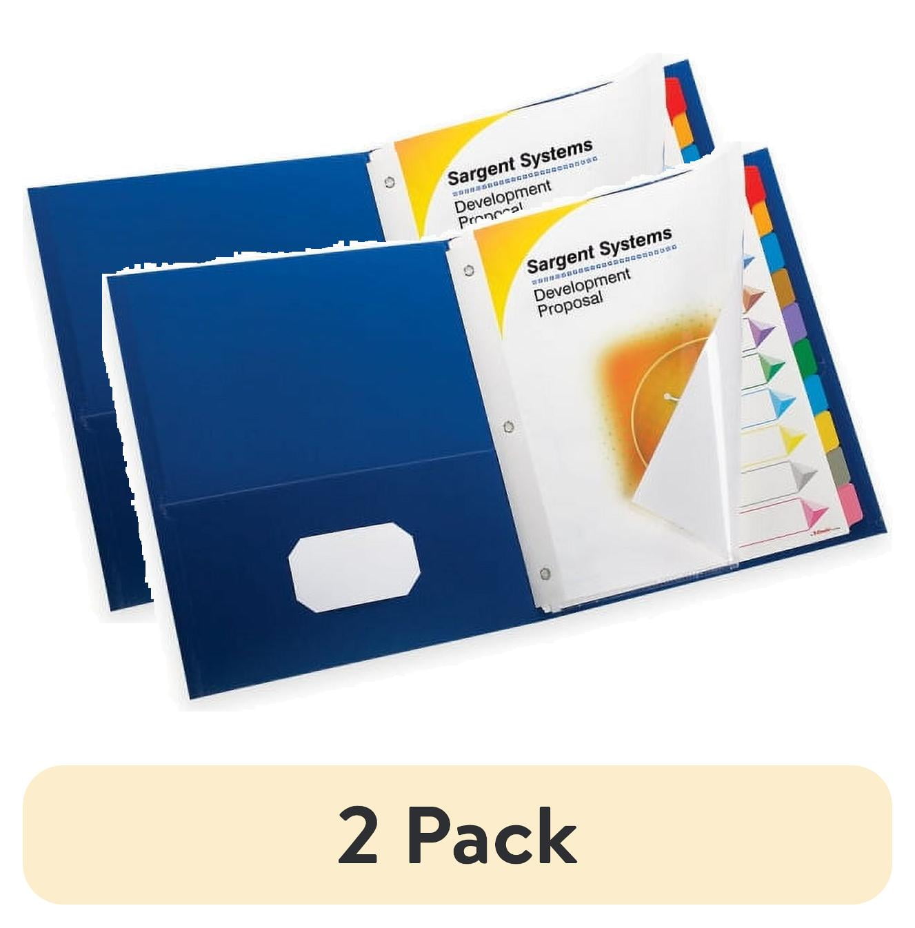 (2 pack) Oxford® Extra-Wide Twin Pocket Folder With 3-Prong Fasteners ...
