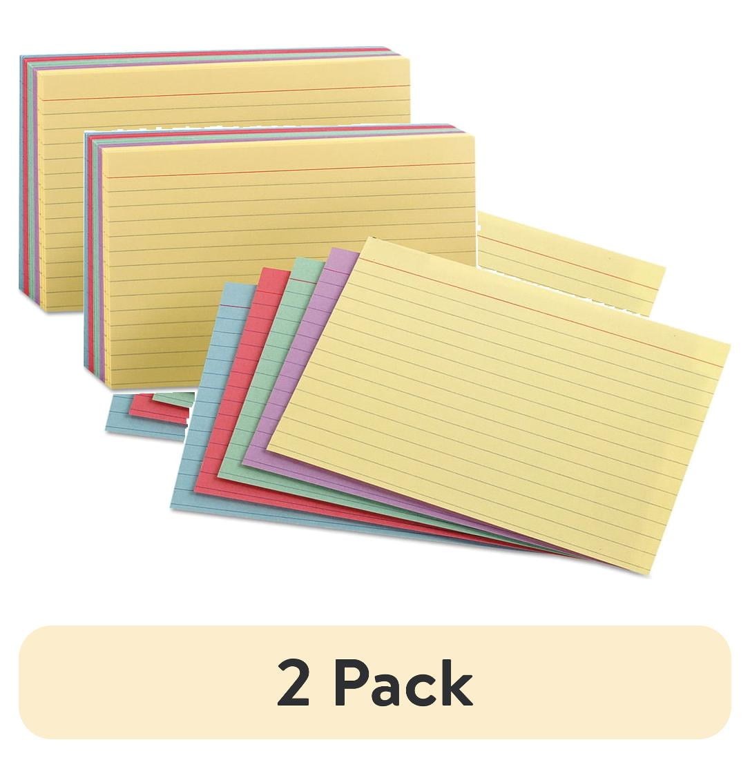 (2 pack) Oxford Rainbow Ruled Index Cards, 3 x 5 Inches, Assorted ...