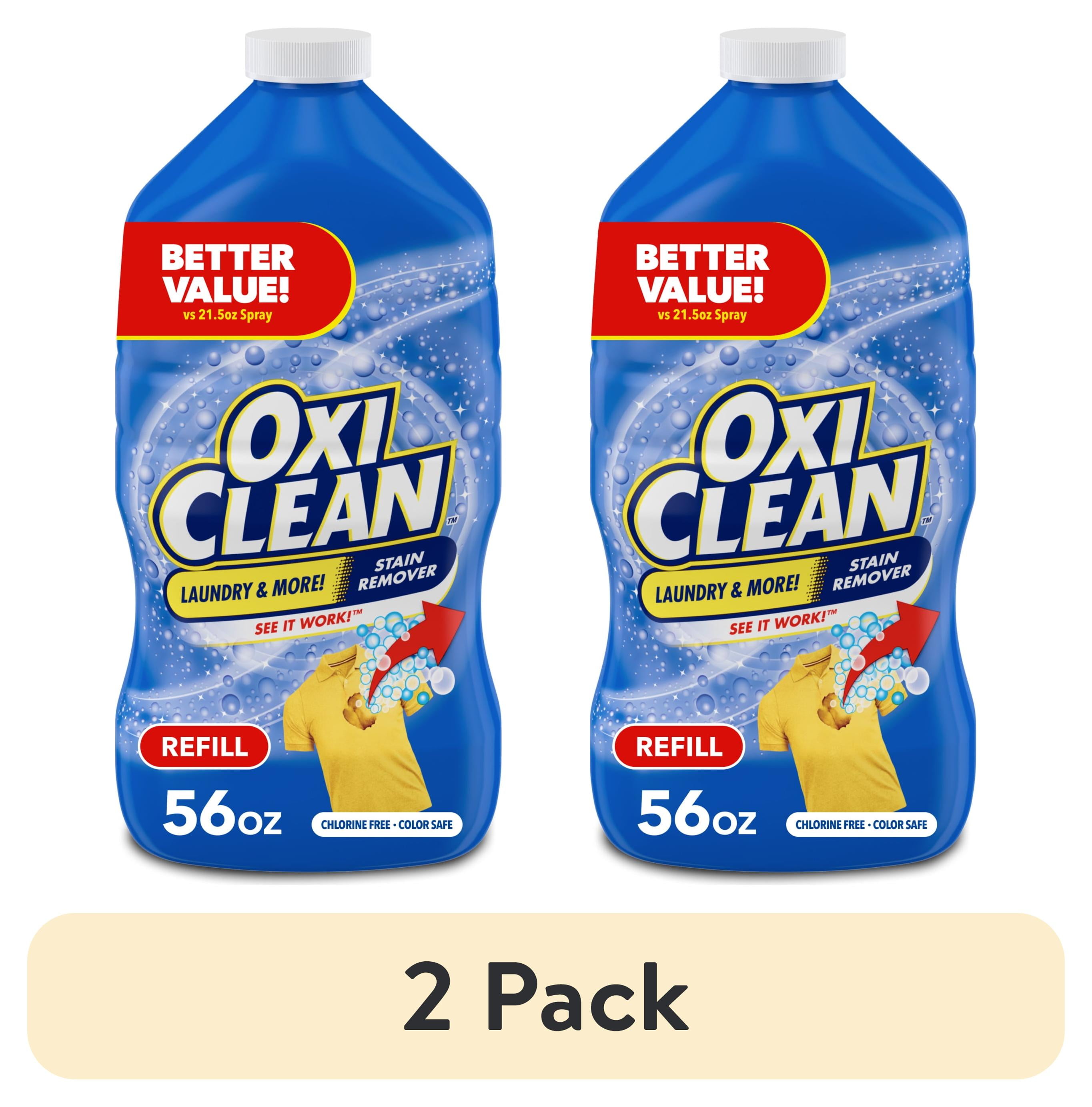 (2 pack) OxiClean Laundry Stain Remover Refill, 56 fl oz - Walmart.com