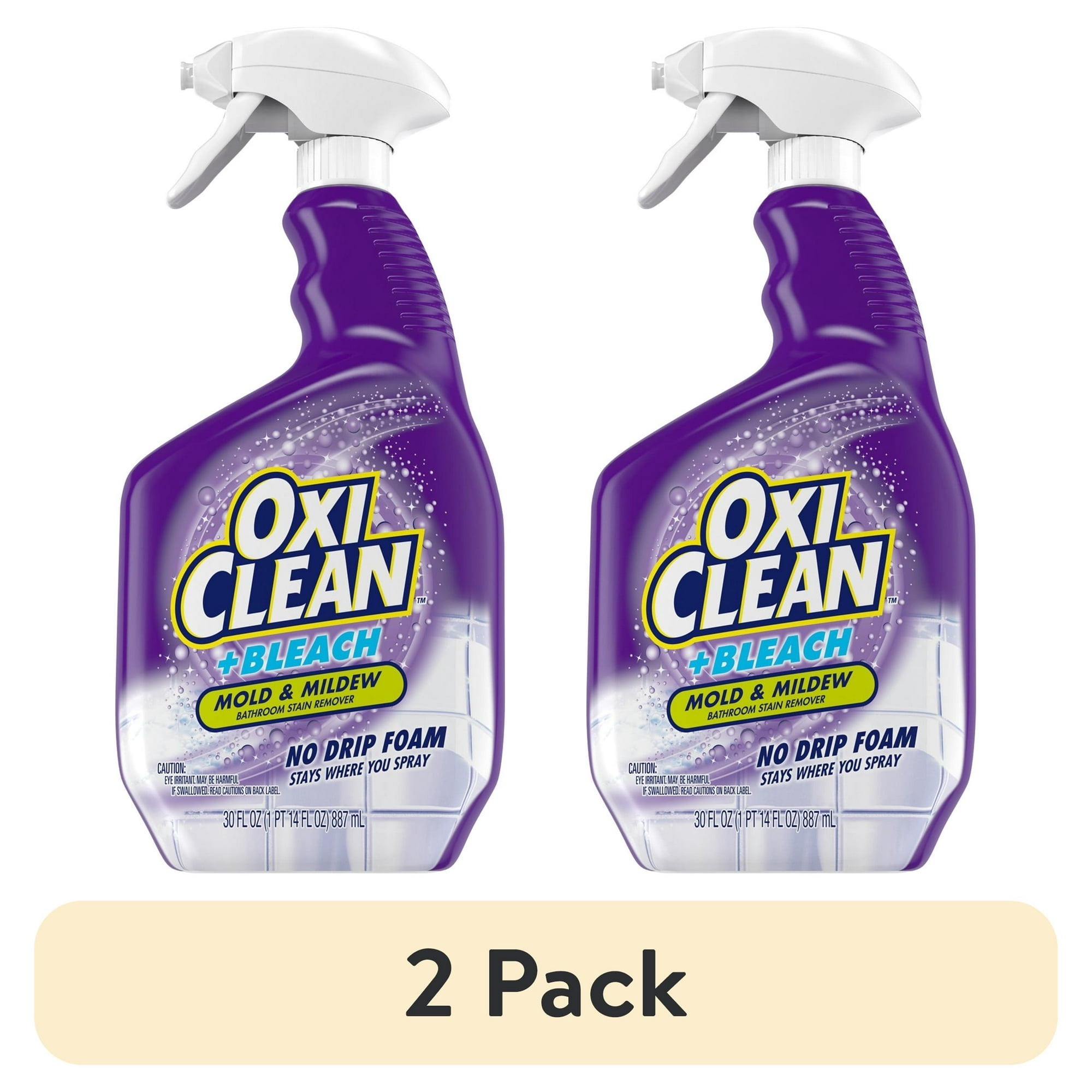 (2 pack) OxiClean Plus Bleach, No Drip Foam, Mold & Mildew Bathroom ...