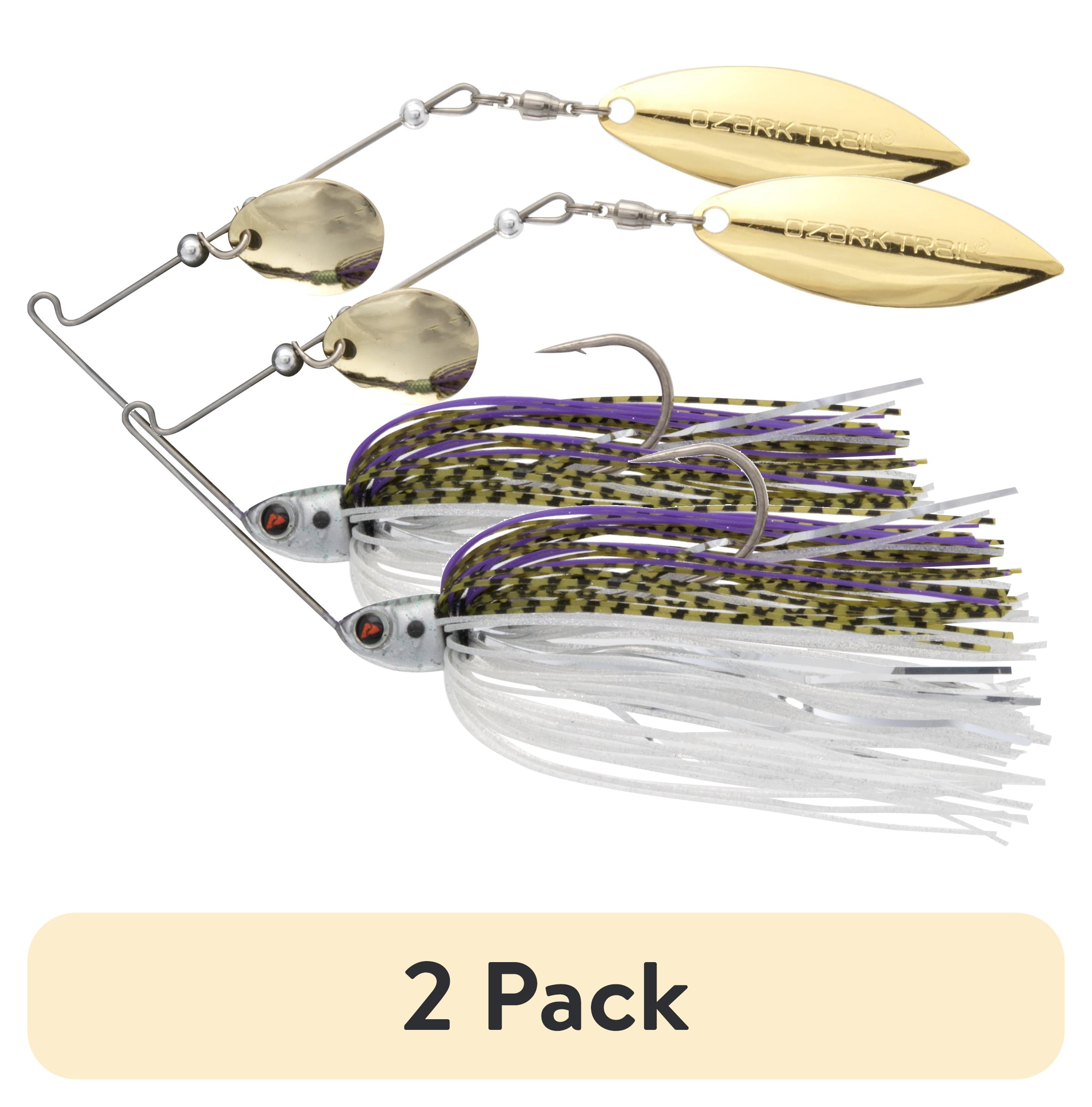 (2 pack) Ozark Trail 1/2 oz Spinnerbait Threadfin - Walmart.com