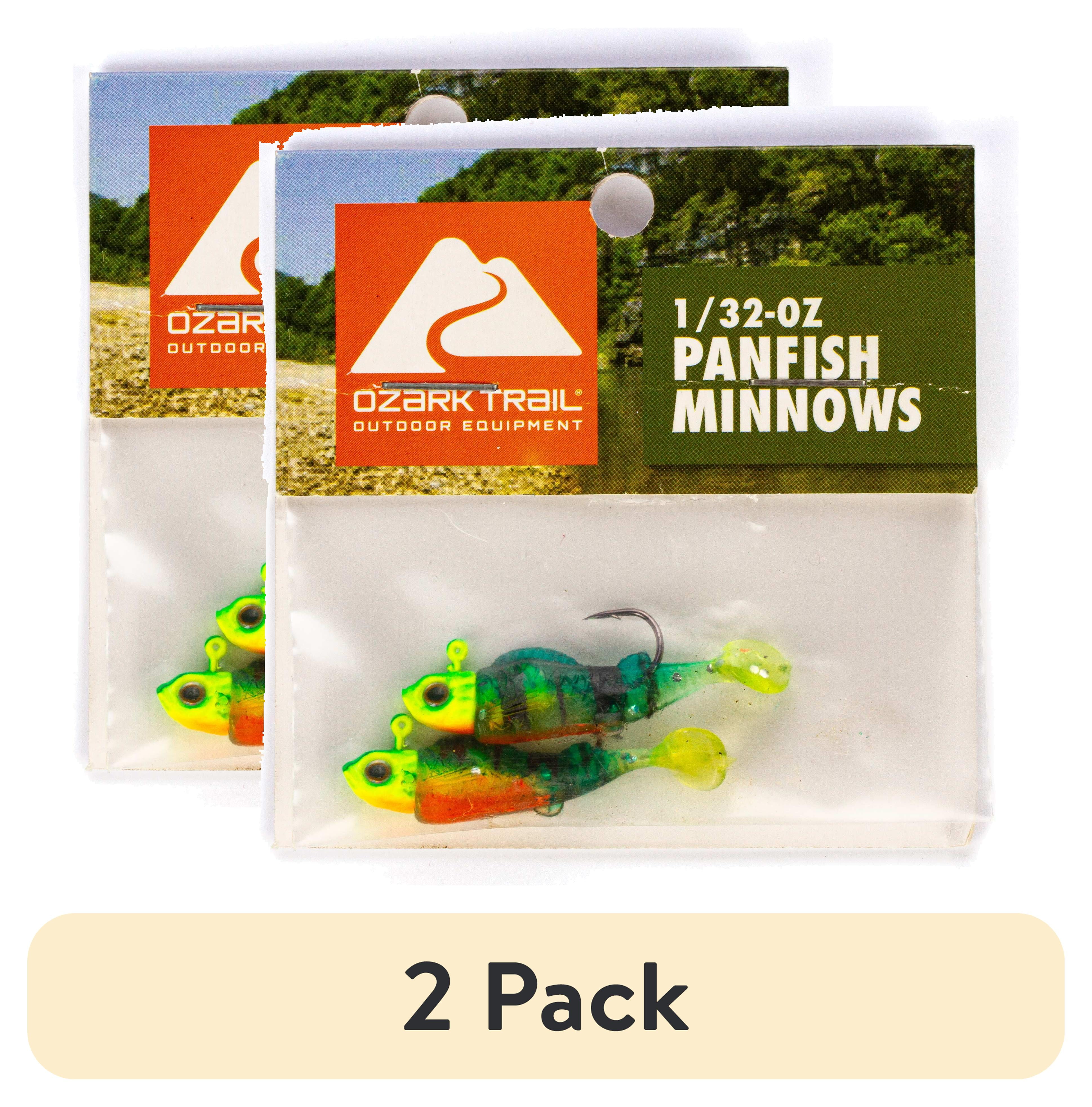 (2 pack) Ozark Trail 1/32 Ounce Firetiger Rigged Panfish Minnow Fishing ...