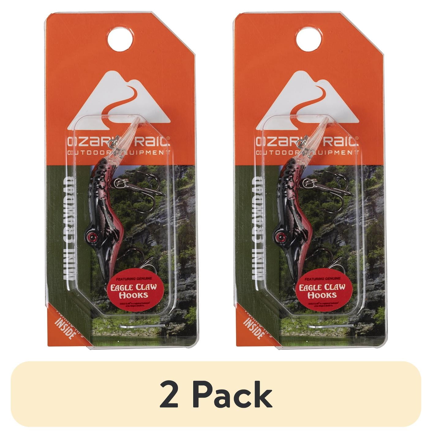 (2 pack) Ozark Trail 1/9 Ounce Mini Crawdad Fishing Lure - Natural ...