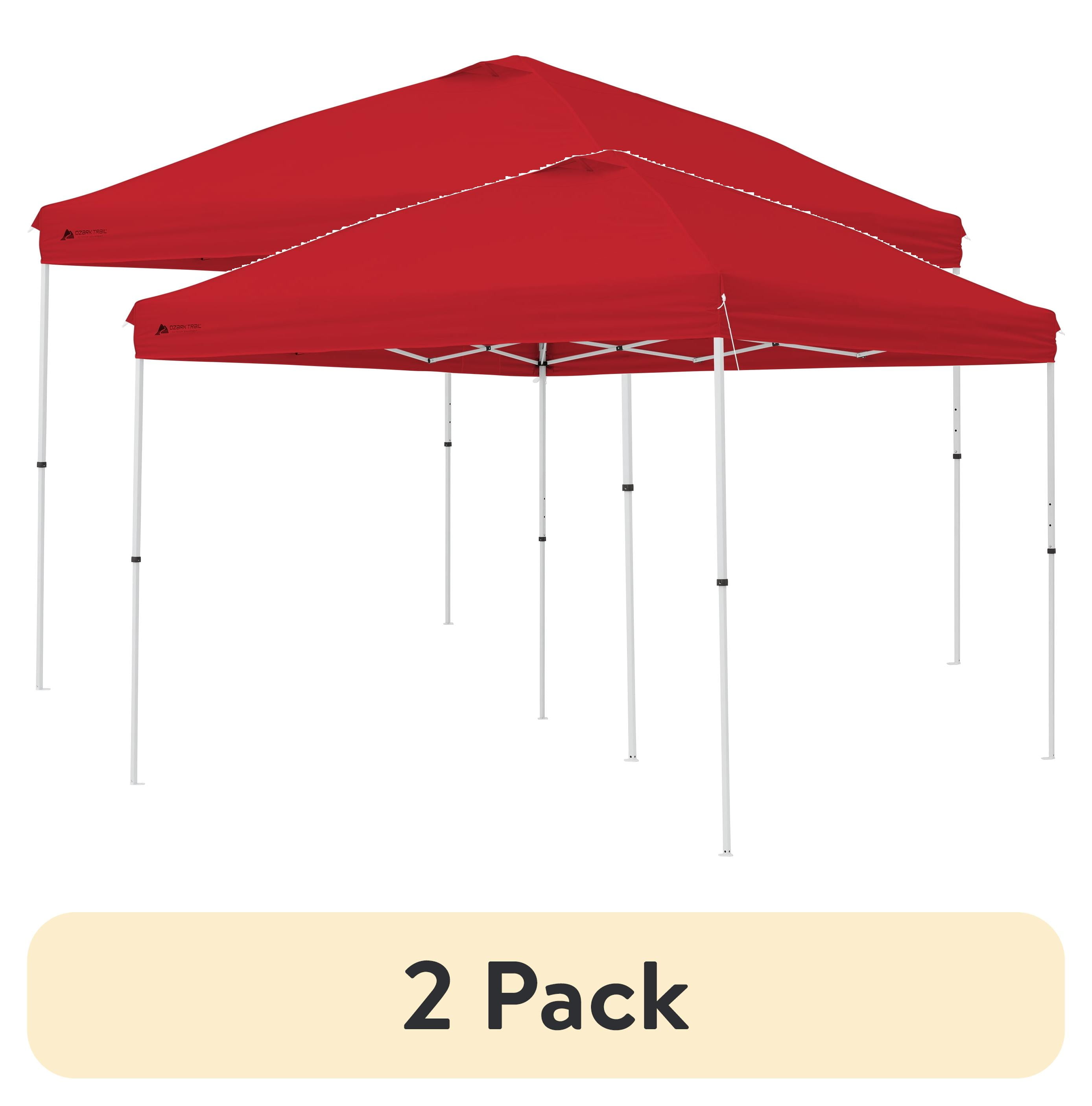 (2 pack) Ozark Trail 10' x 10' Simple Push Straight Leg Canopy (100 Sq ...