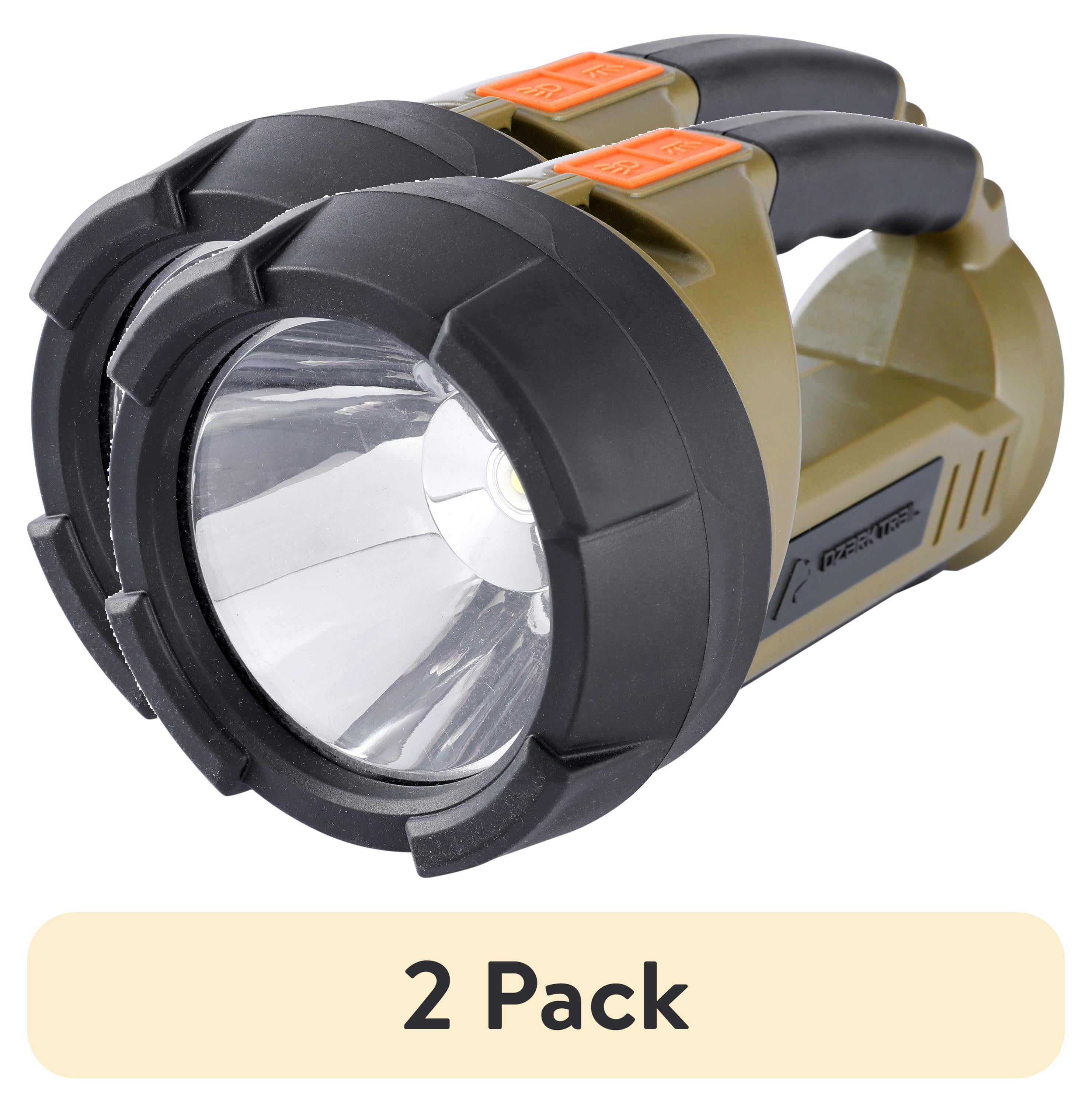 (2 pack) Ozark Trail LED 2000 Lumen Dual Source Rechargeable Flashlight ...