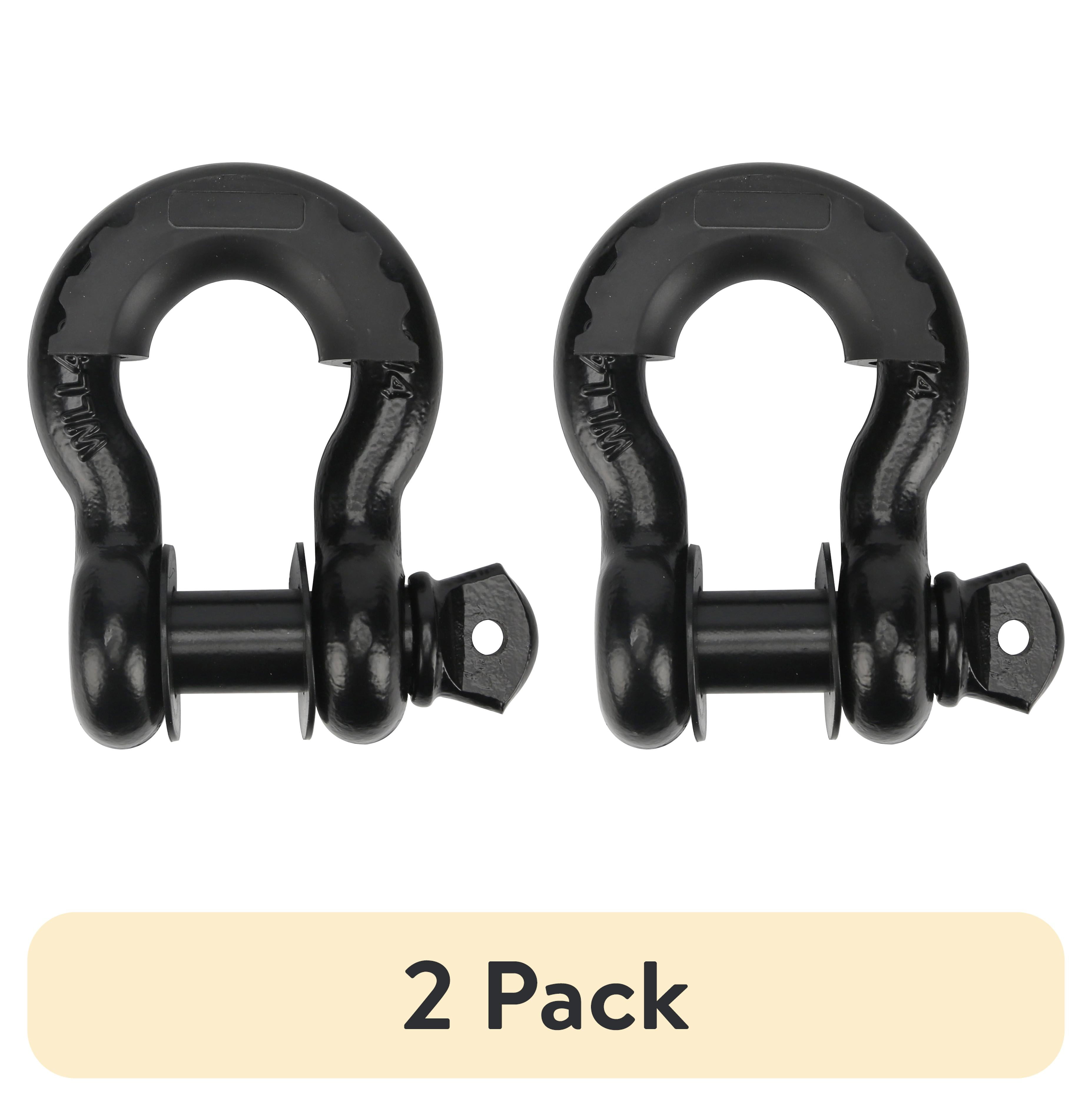 (2 pack) Ozark Trail 3/4" D-Ring Shackle, Black D Shackle Rugged ...