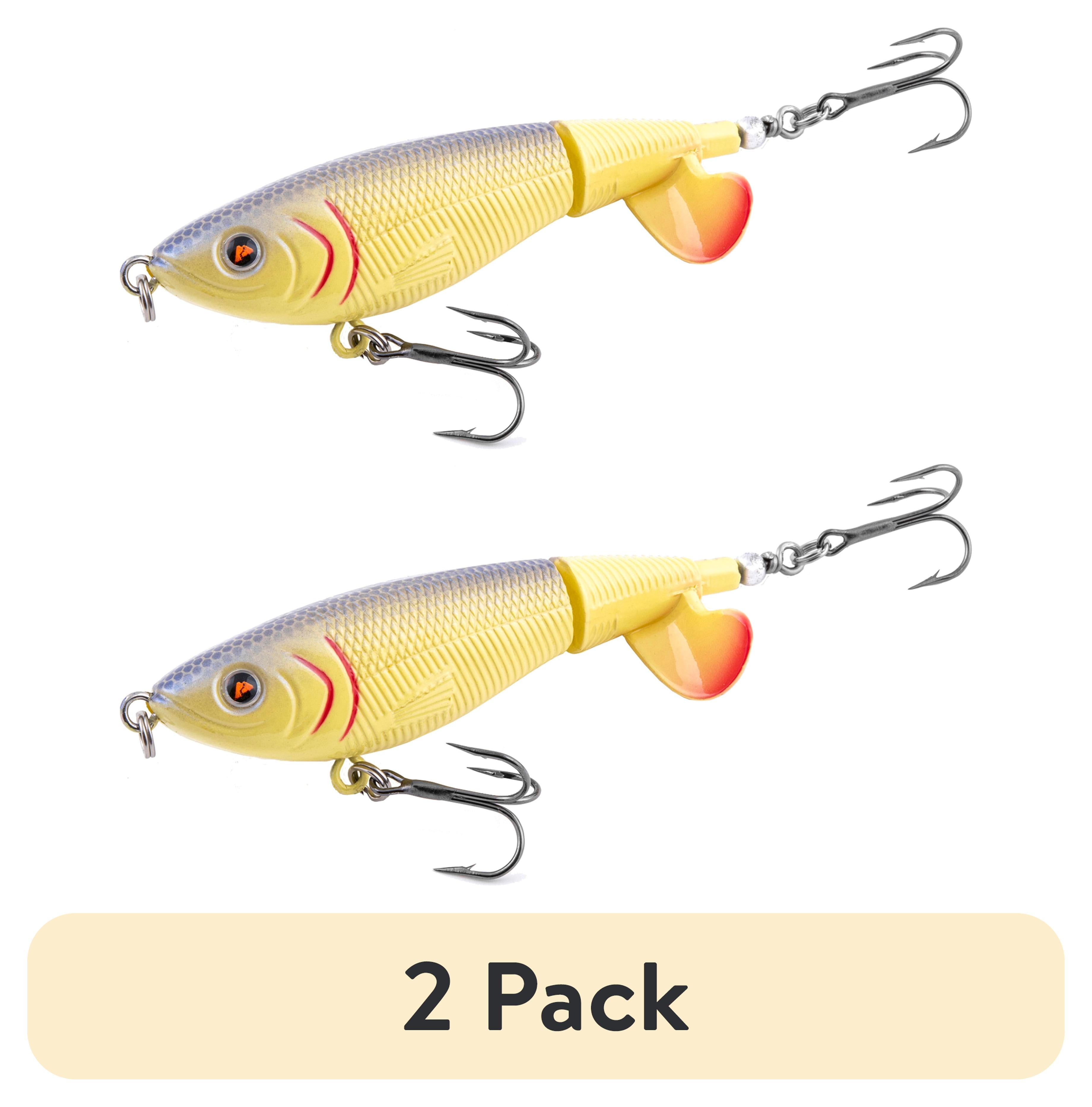 (2 pack) Ozark Trail 3.5" Topwater Prop Bait Fishing Lure for Bass ...
