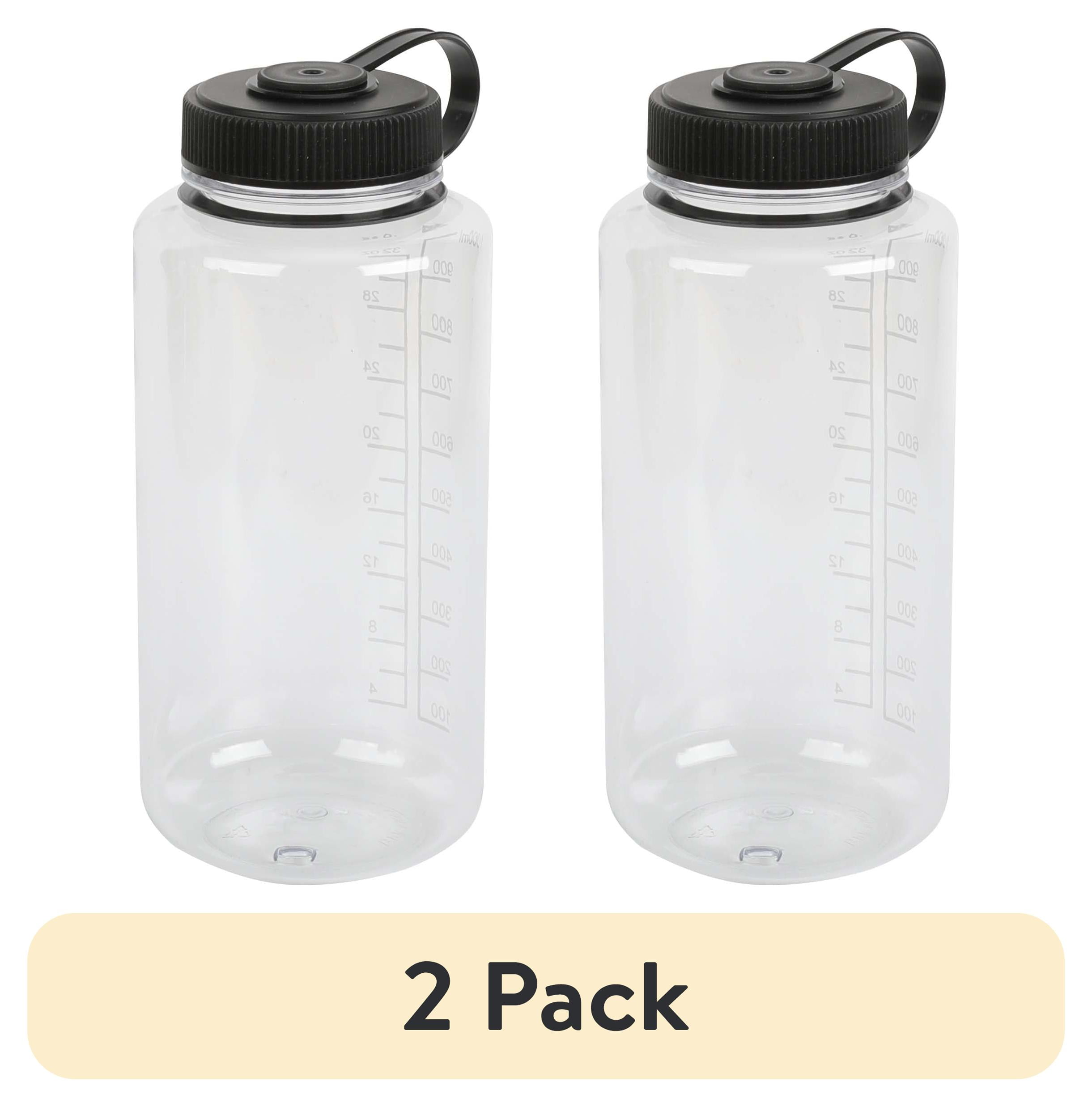 (2 pack) Ozark Trail 32 oz Tritan Plastic, Wide Mouth Water Bottle ...