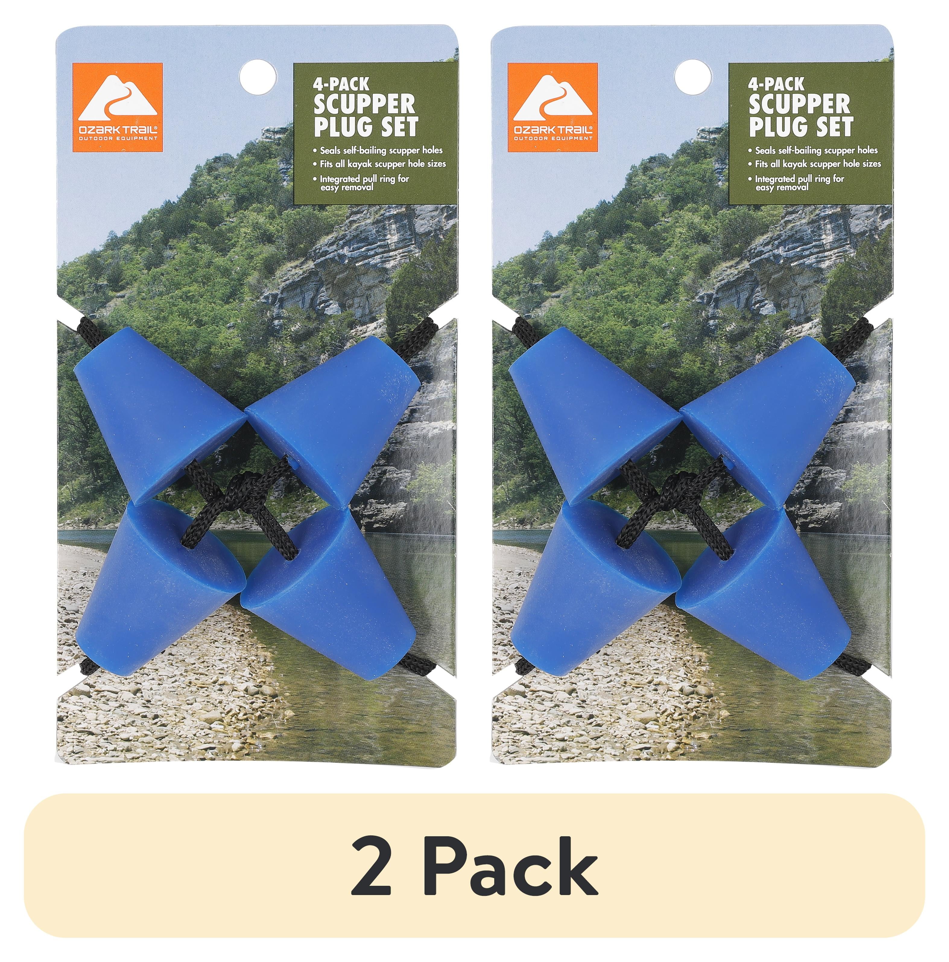 (2 pack) Ozark Trail 4PC Kayak Scupper Hole Plugs, Kayak Drain Stoppers ...