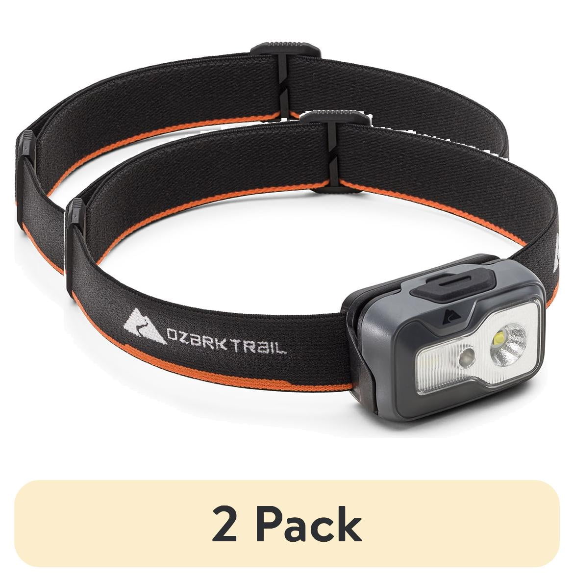 Ozark Trail 2 Pack 500 Lumen Multi-Color LED Headlamp 3 AAA Batteries ...