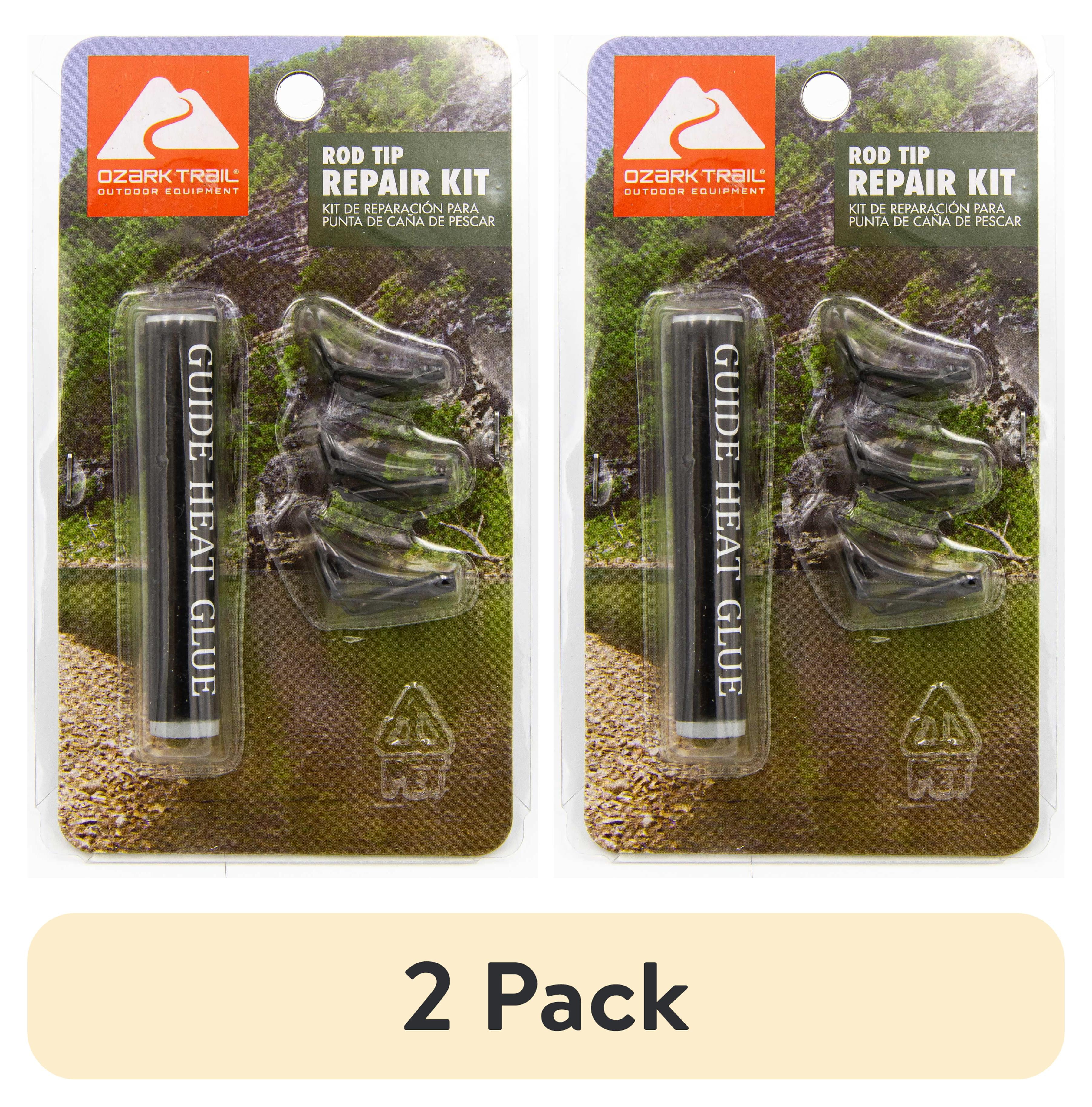 (2 pack) Ozark Trail Fishing Rod Tip Repair Kit, 3 Size Replacement ...